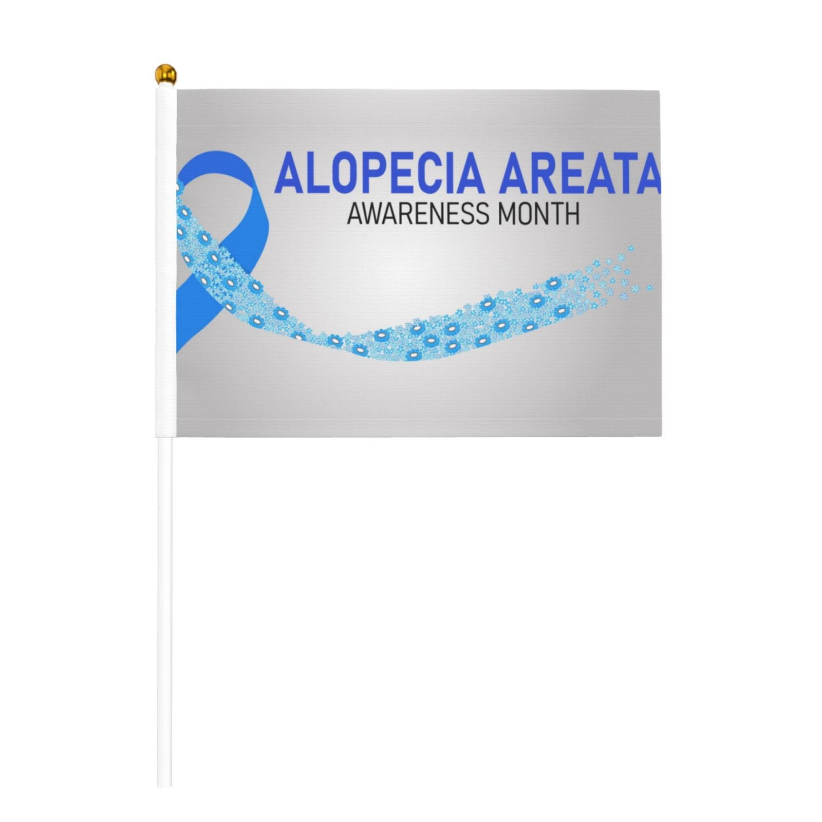 In September We Wear Blue Alopecia Areata Awareness Month Flag Small ...