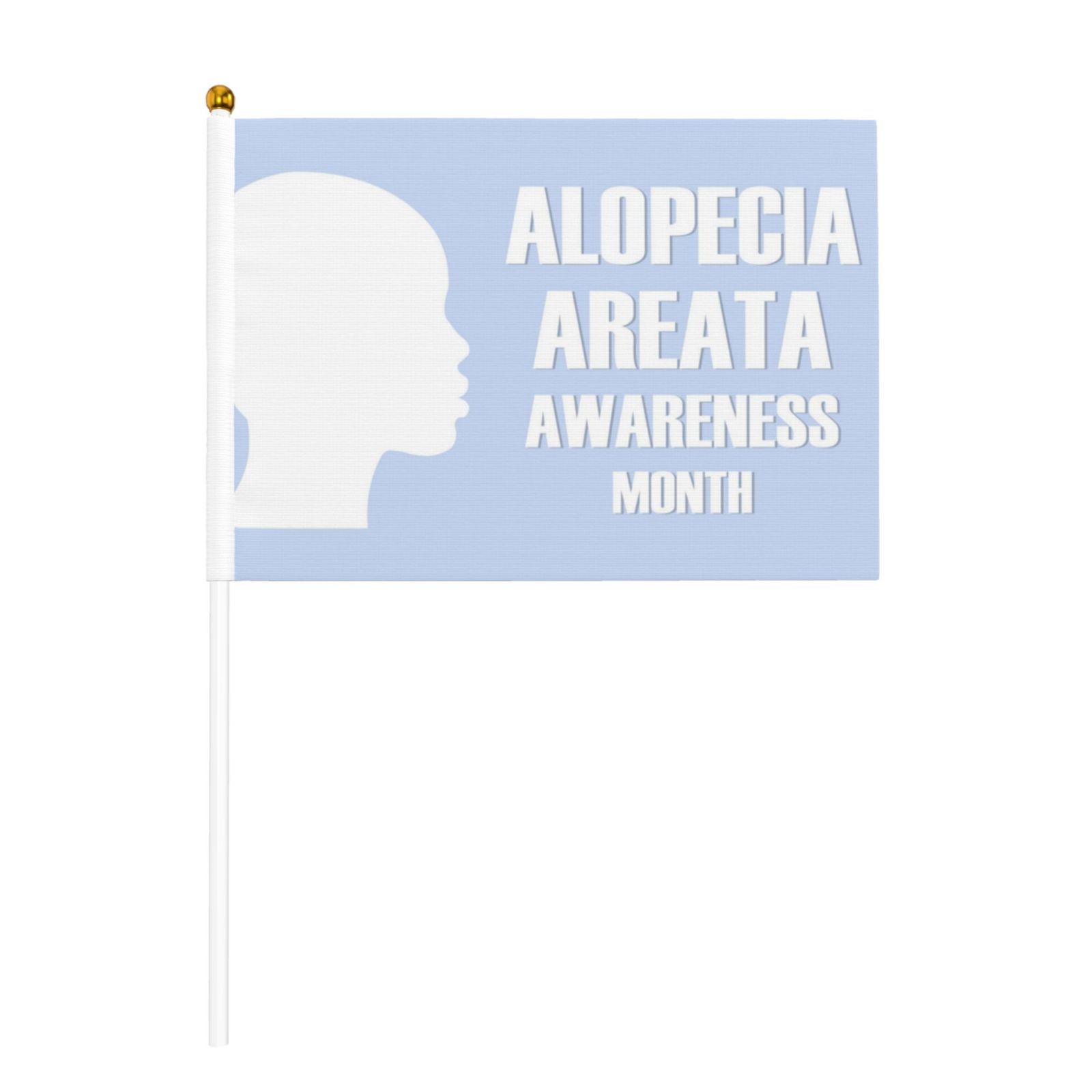 In September We Wear Blue Alopecia Areata Awareness Month Flag Small ...