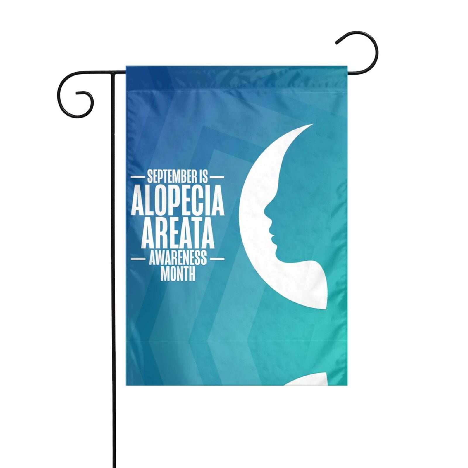 In September We Wear Blue Alopecia Areata Awareness Month Garden Flag ...