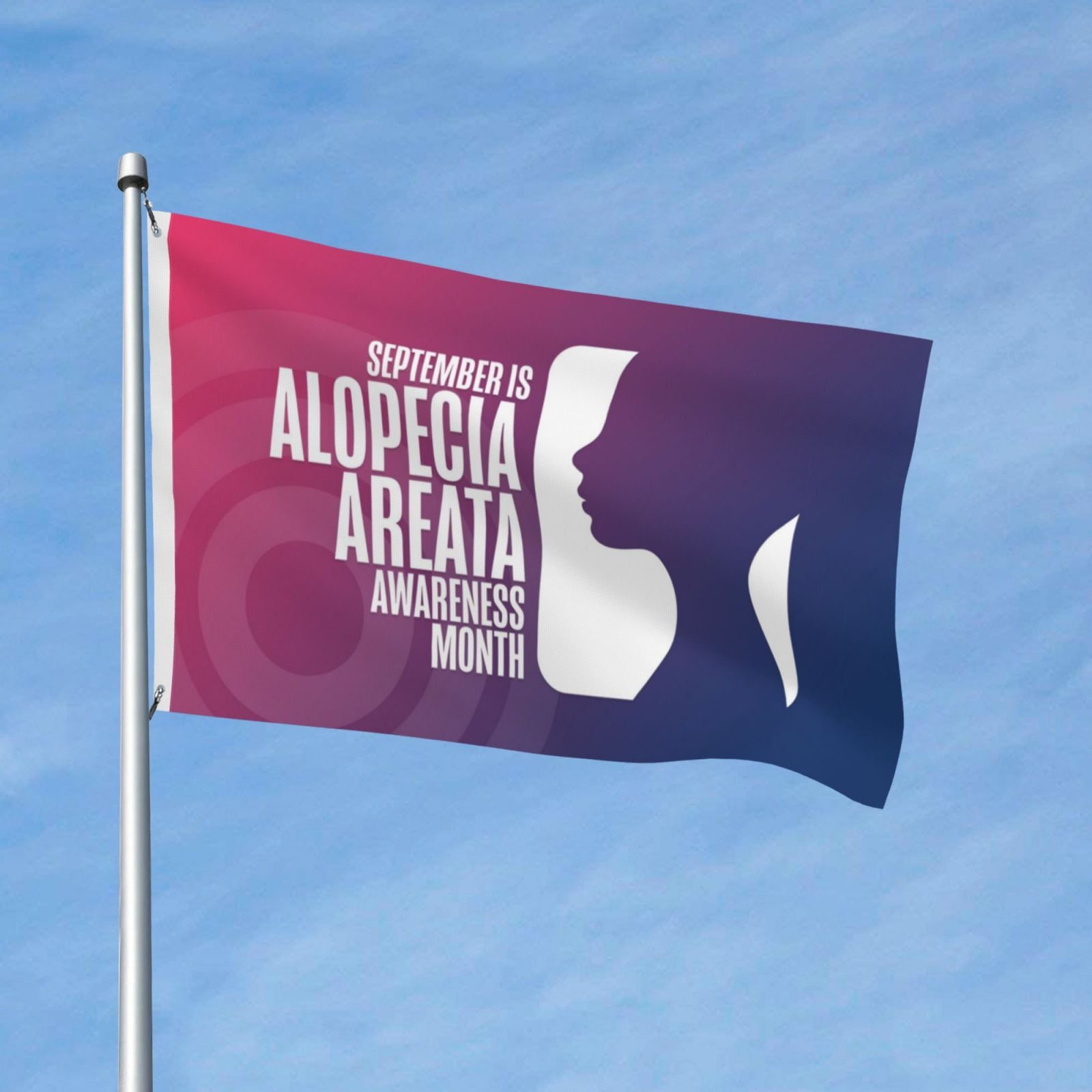 In September We Wear Blue Alopecia Areata Awareness Month Garden Flags ...