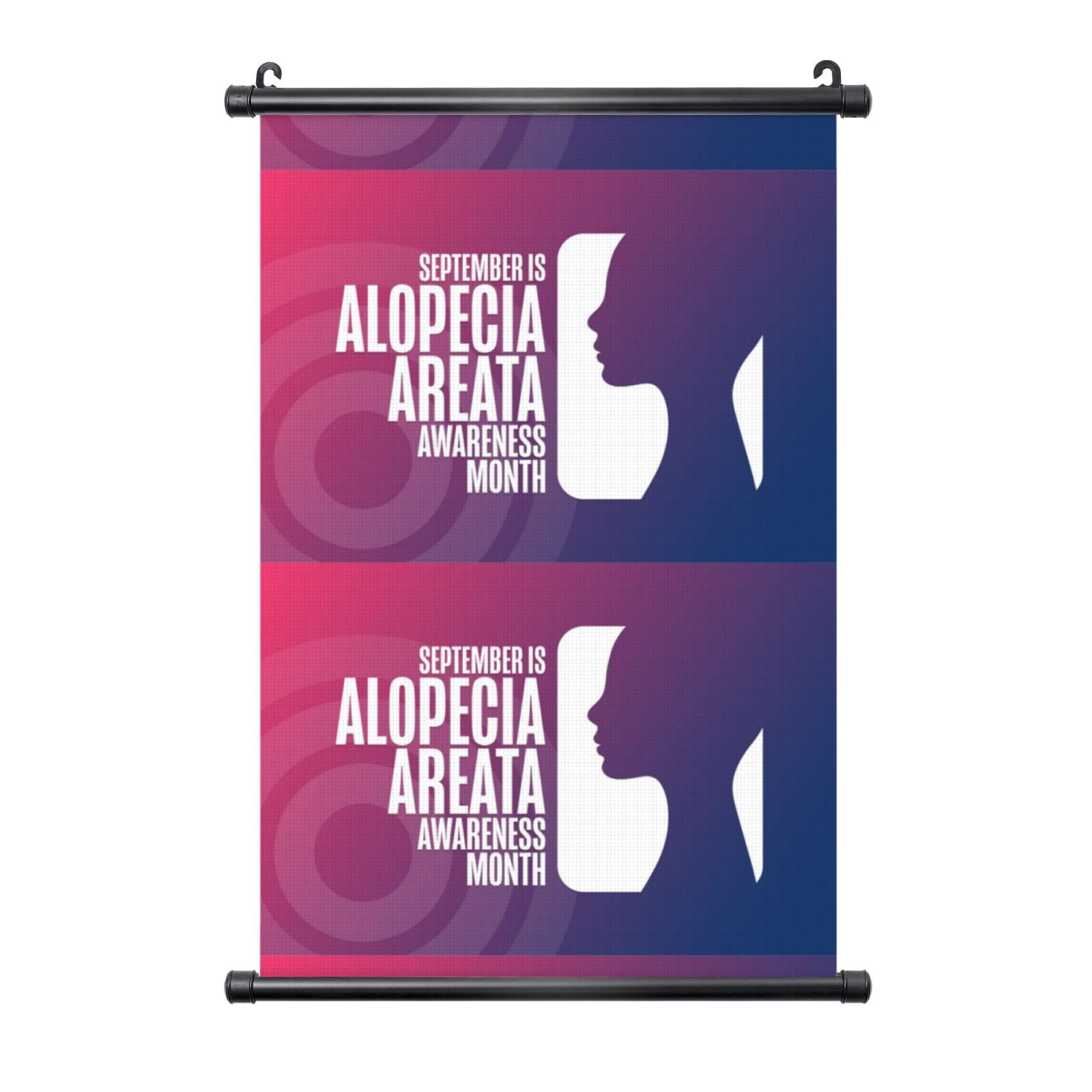 In September We Wear Blue Alopecia Areata Awareness Month Poster Wall ...