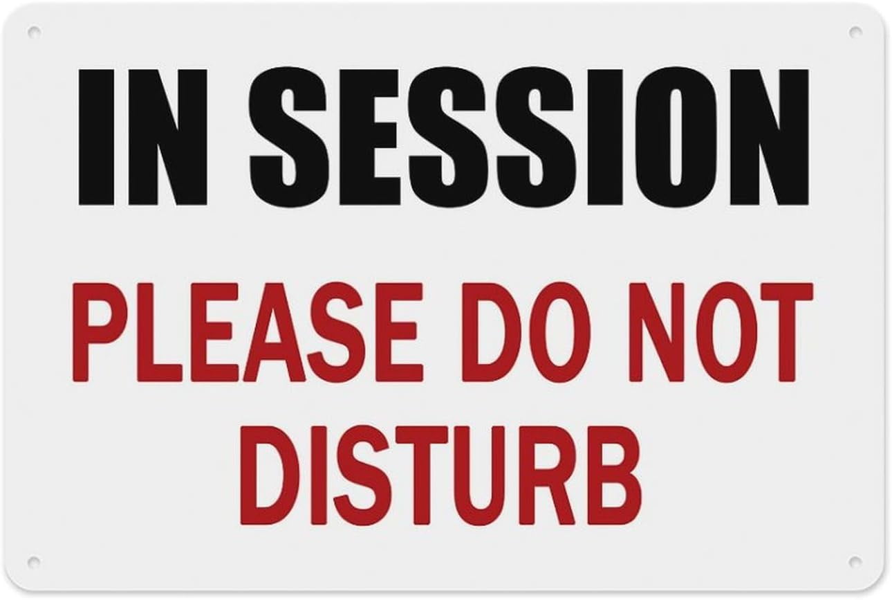 In Session Please Do Not Disturb Door Barricade Sign 8"x12" - Aluminum ...