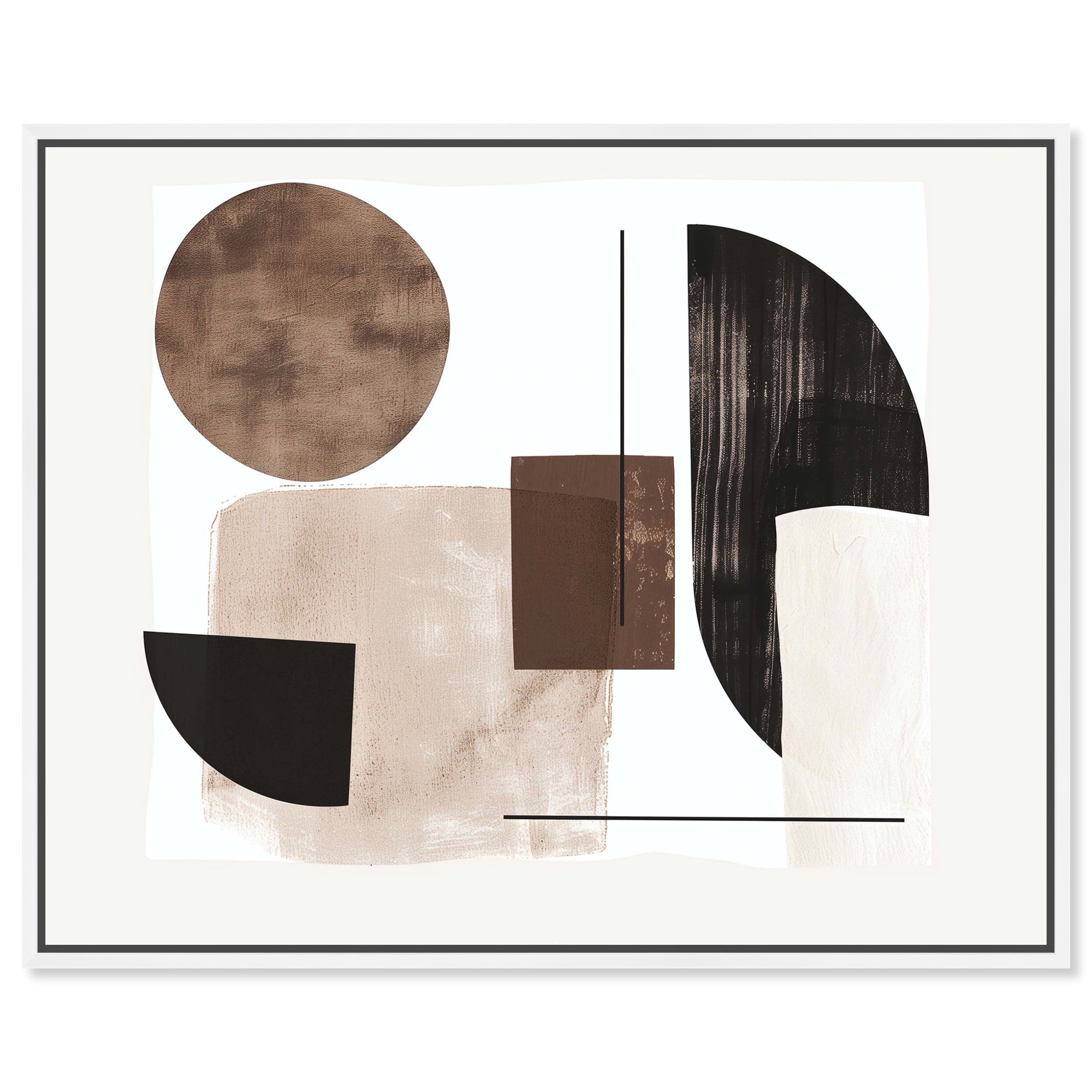 In Shapes And Earth Tones Modern Earth Tone Abstracts Canvas Wall Art ...