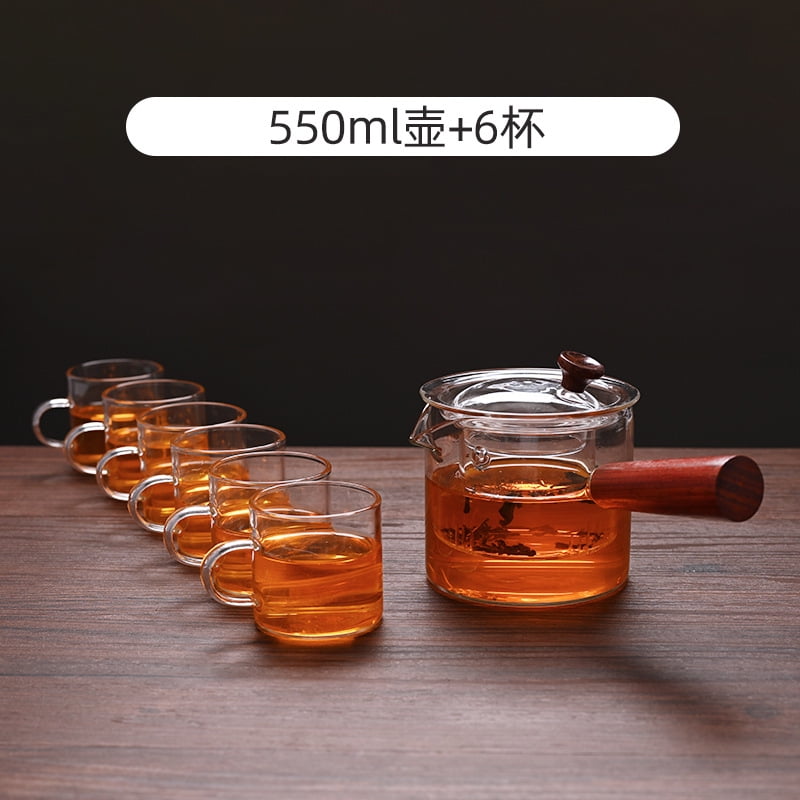 In Stock Sale Borosilicate Glass Teapot Side Handle Pot Steam Teapot ...