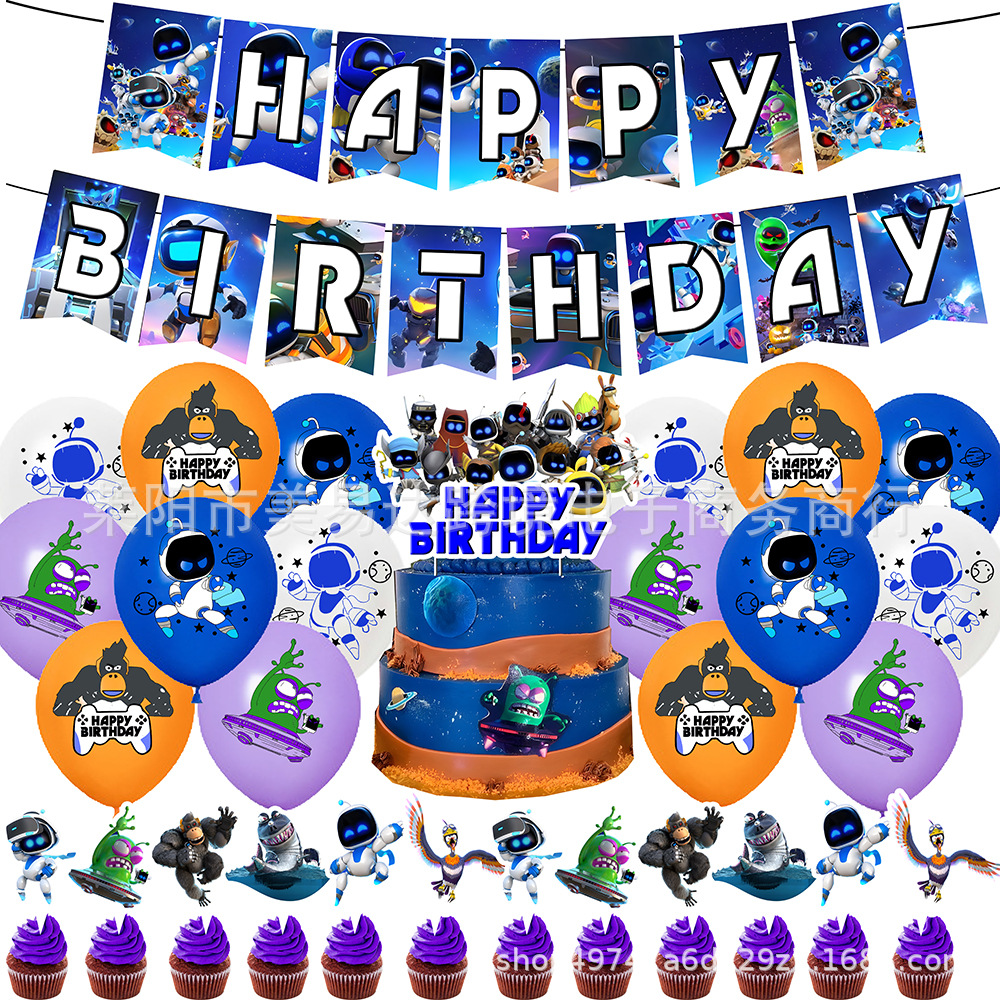 In Stock Universe Robot Theme Birthday Party Decoration Astro Bot ...