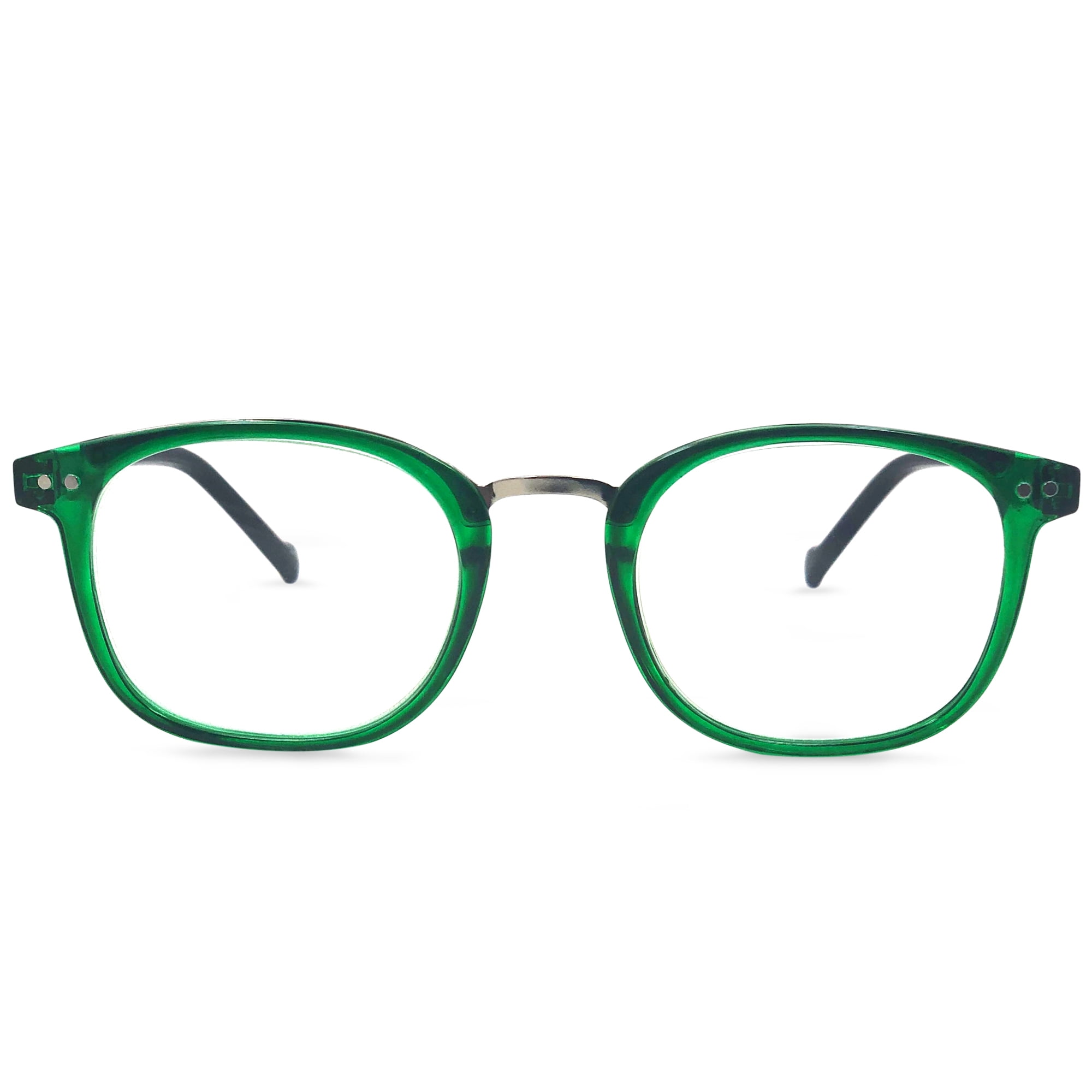 In Style Eyes Modern Oval Clear Frame Readers Emerald 3.50 - Walmart.com