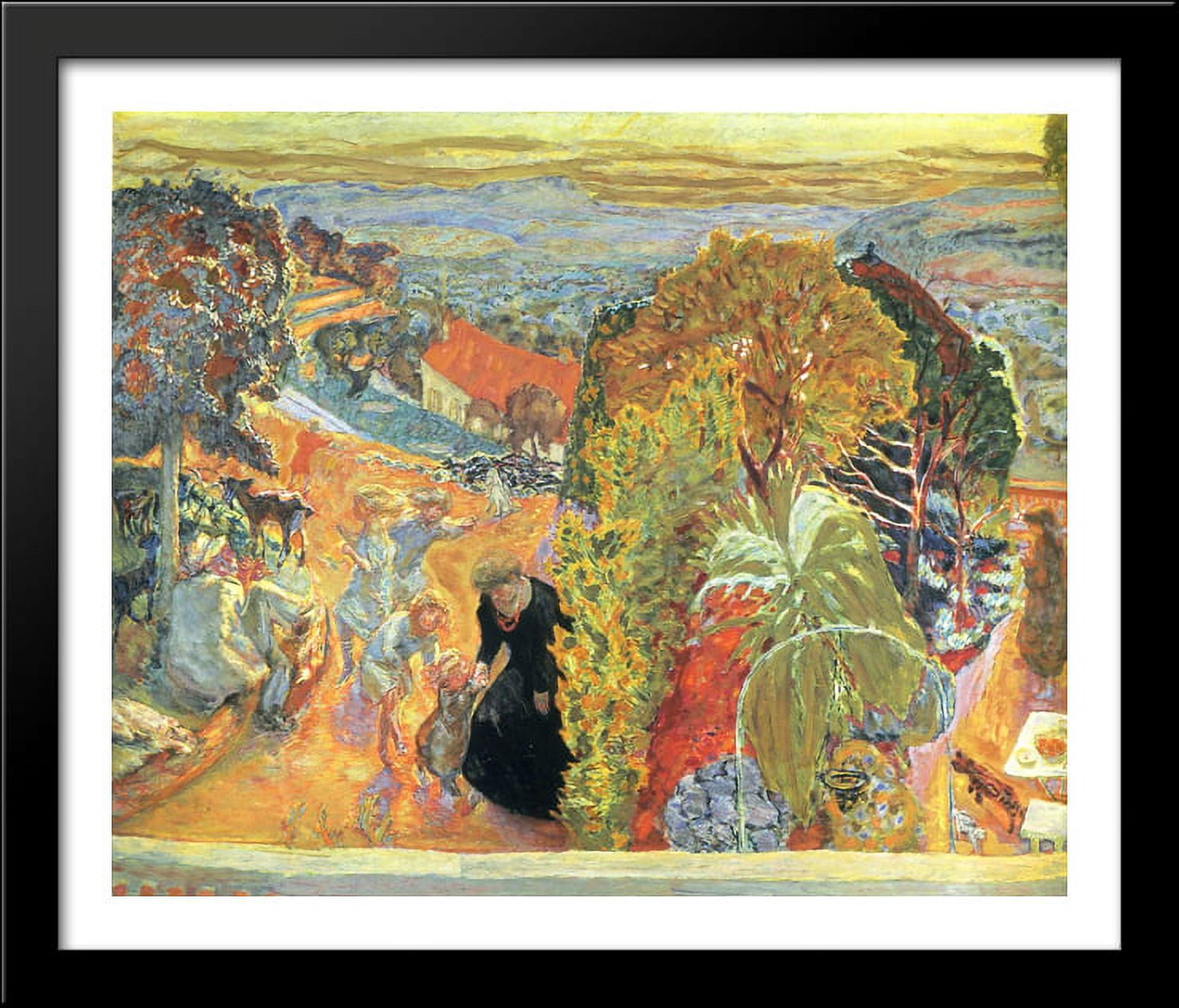 In Summer 34x28 Large Black Wood Framed Print Art by Pierre Bonnard ...