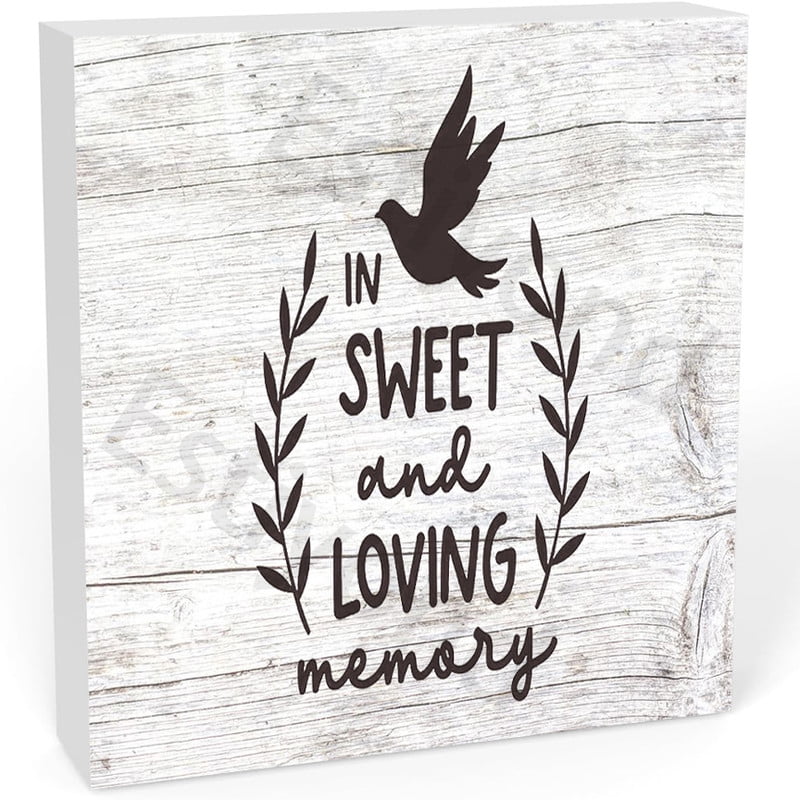 In Sweet And Loving Memory Wall Plaque Signs For Home Shelf Desk,Wooden ...