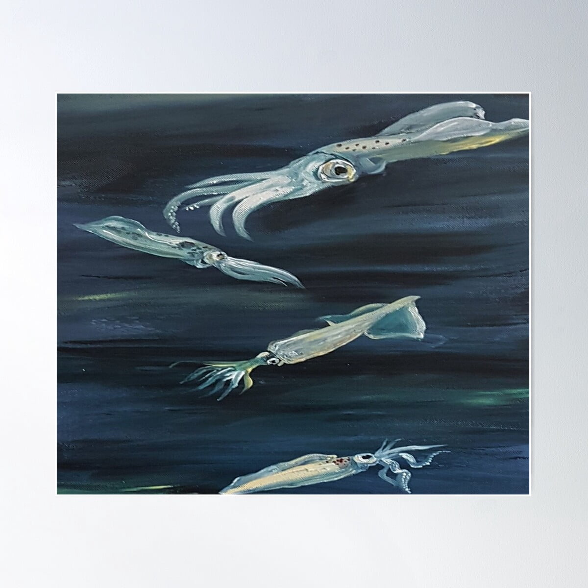 In The Deep Dark Sea Poster Wall Art, Modern Wall Decor For Living Room ...
