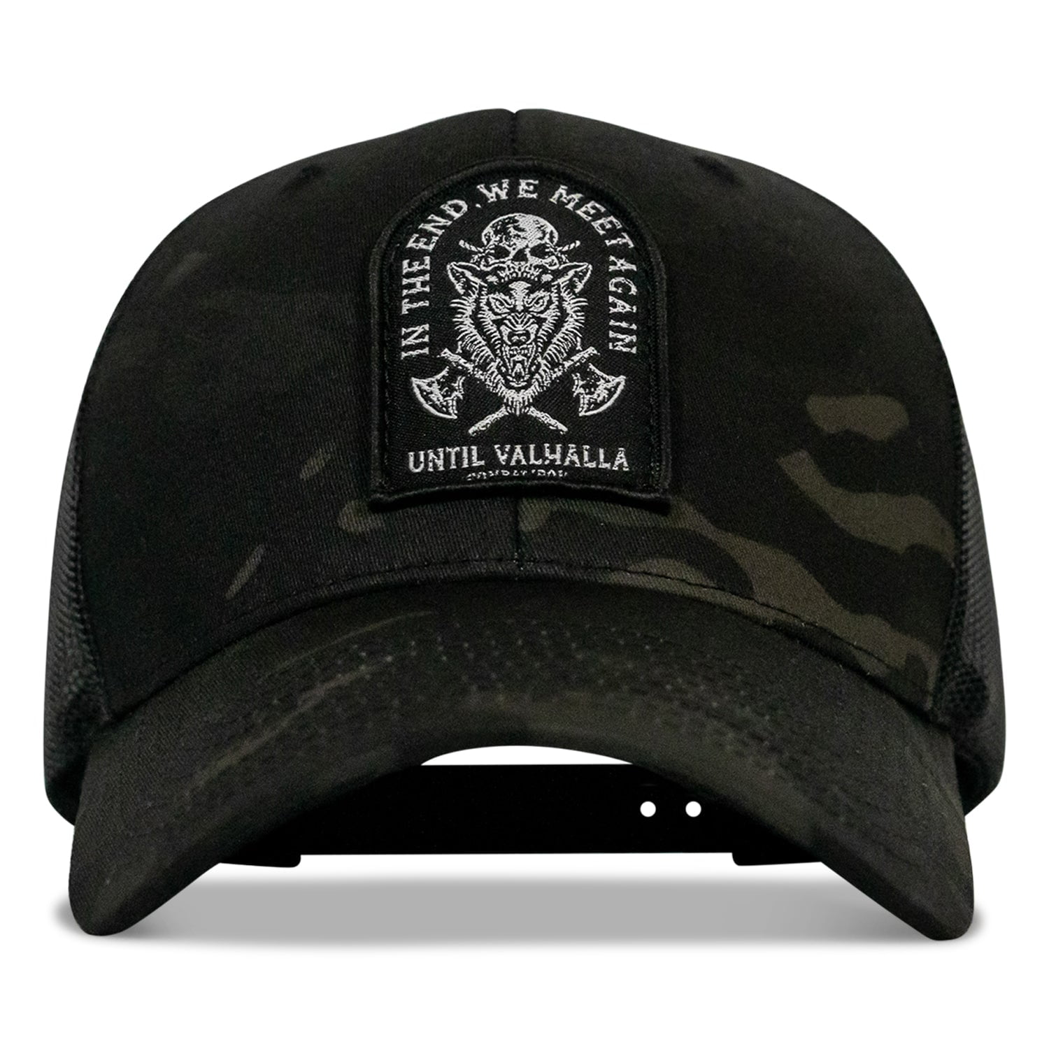 In The End, We Meet Again - Until Valhalla Patch Snapback Hat Black ...