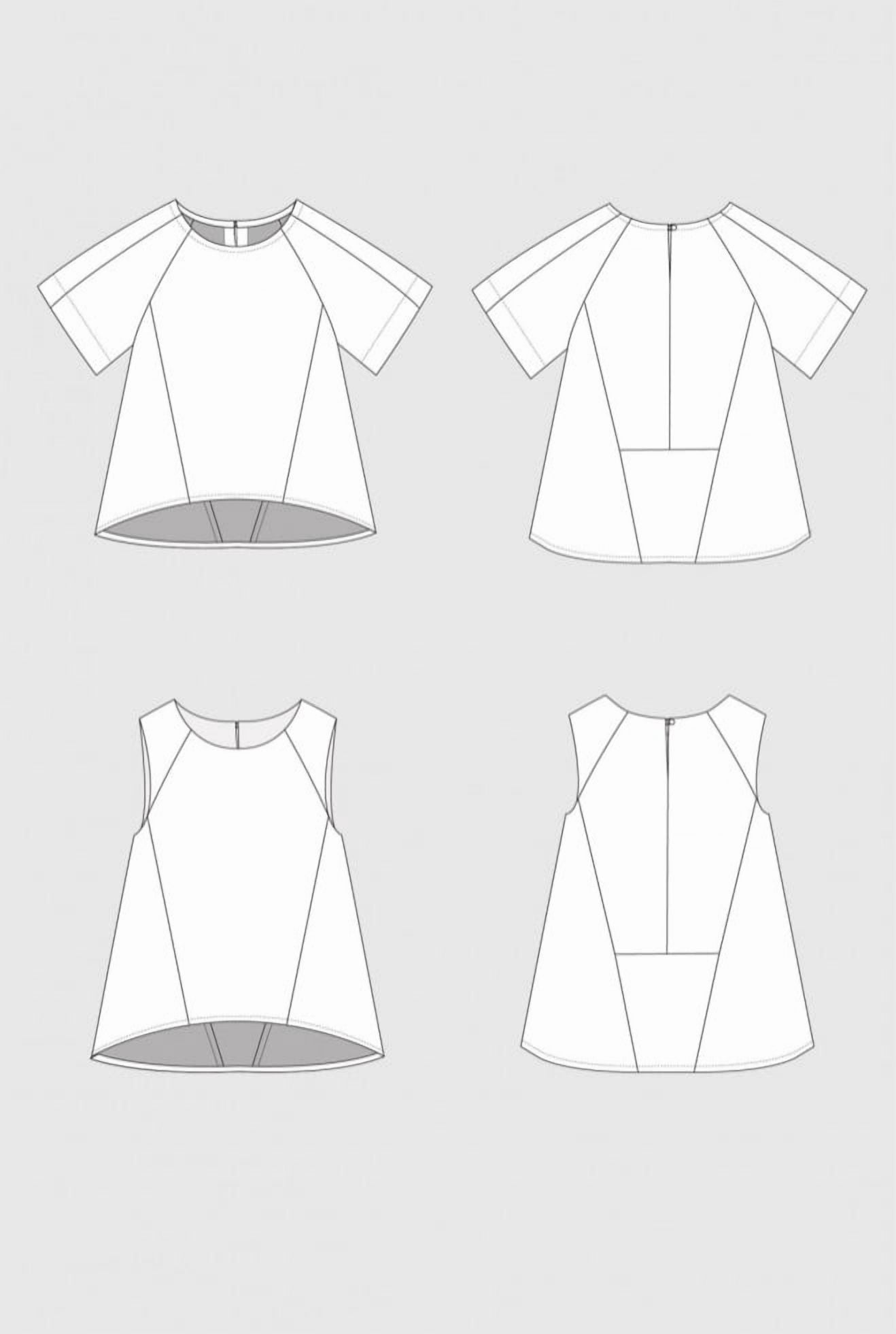 In The Folds Sewing Pattern Collins Top Women UK Sizes 6-24 Tops ...