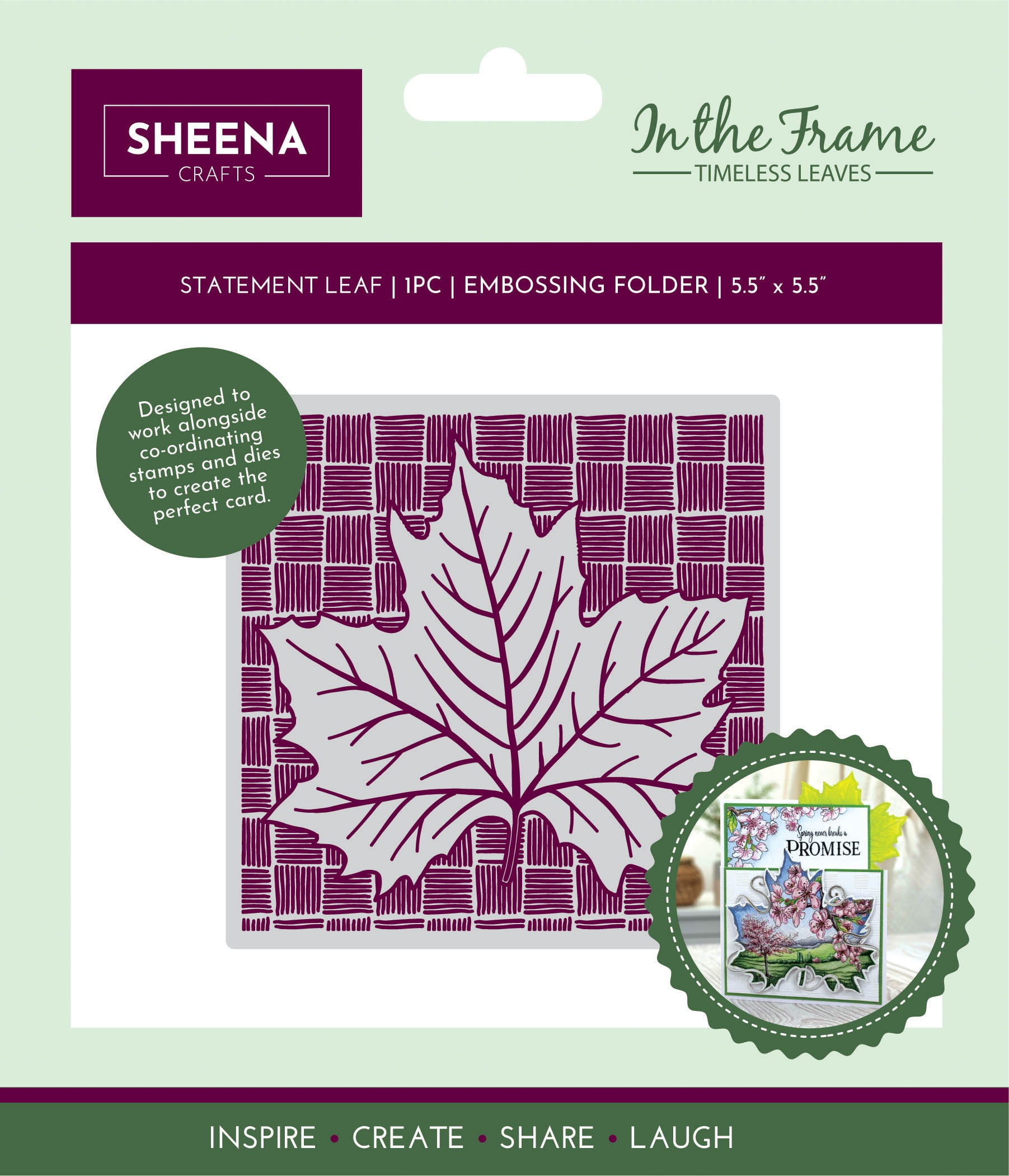 In The Frame Timeless Leaves Embossing Folder-Statement Leaf - Walmart.com