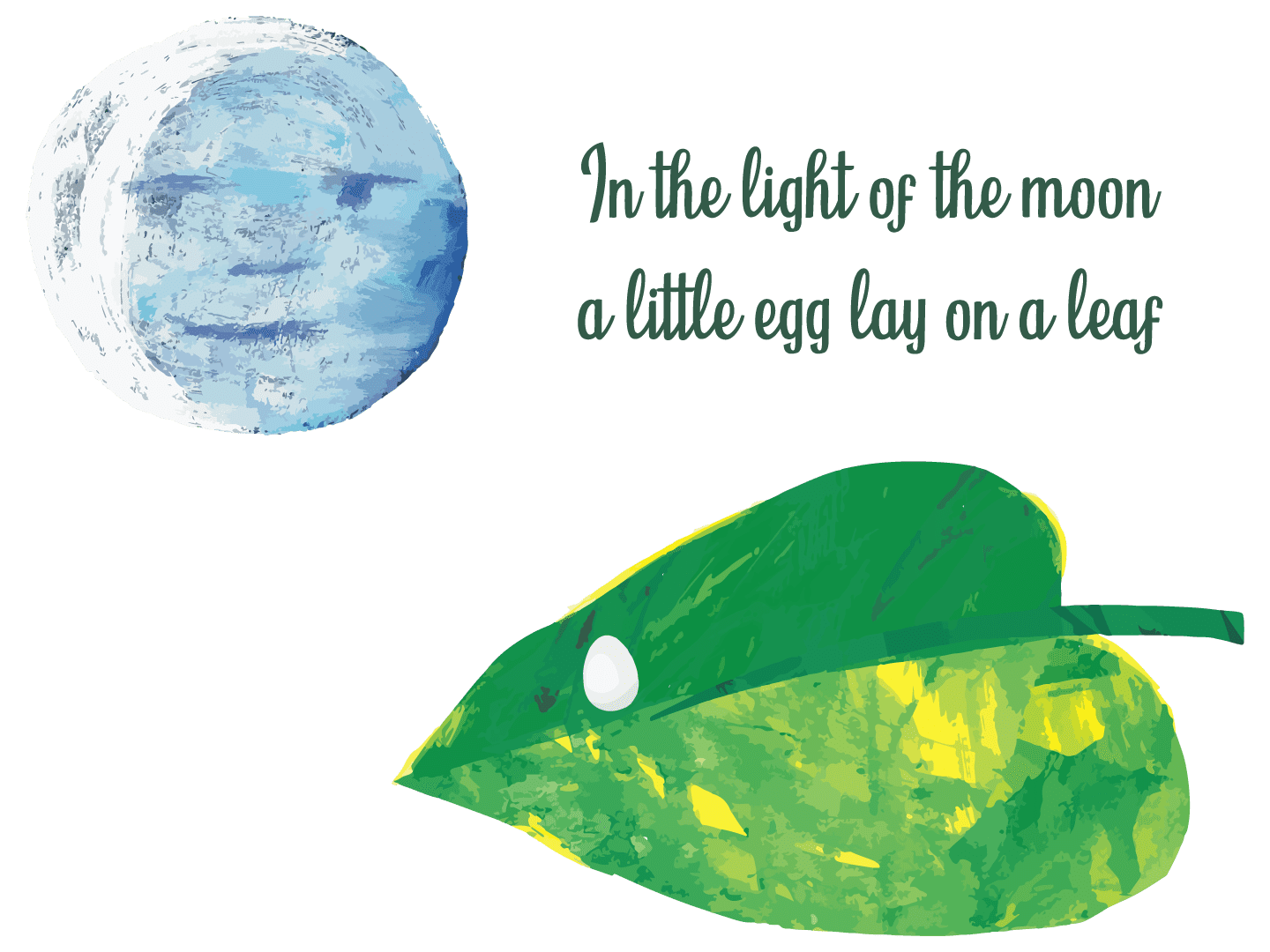 In The Light Of The Moon A Little Egg Lay On A Leaf | 15" x 20" Vinyl ...