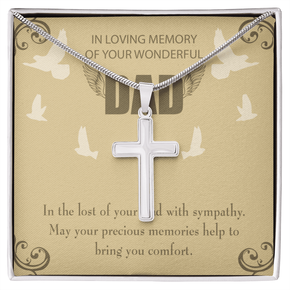 In The Lost of Your Dad Dad Memorial Dad Memorial Cross Necklace ...