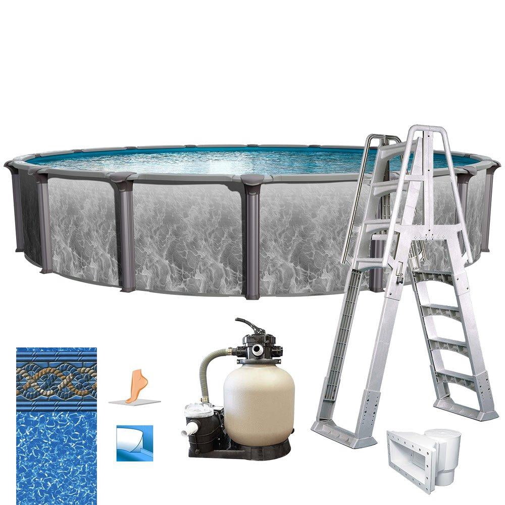 In The Swim 15' Round Above Ground Swimming Pool - Emotion Package ...