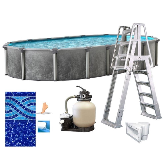 In The Swim 15' x 30' Oval Above Ground Swimming Pool - Emotion Package ...