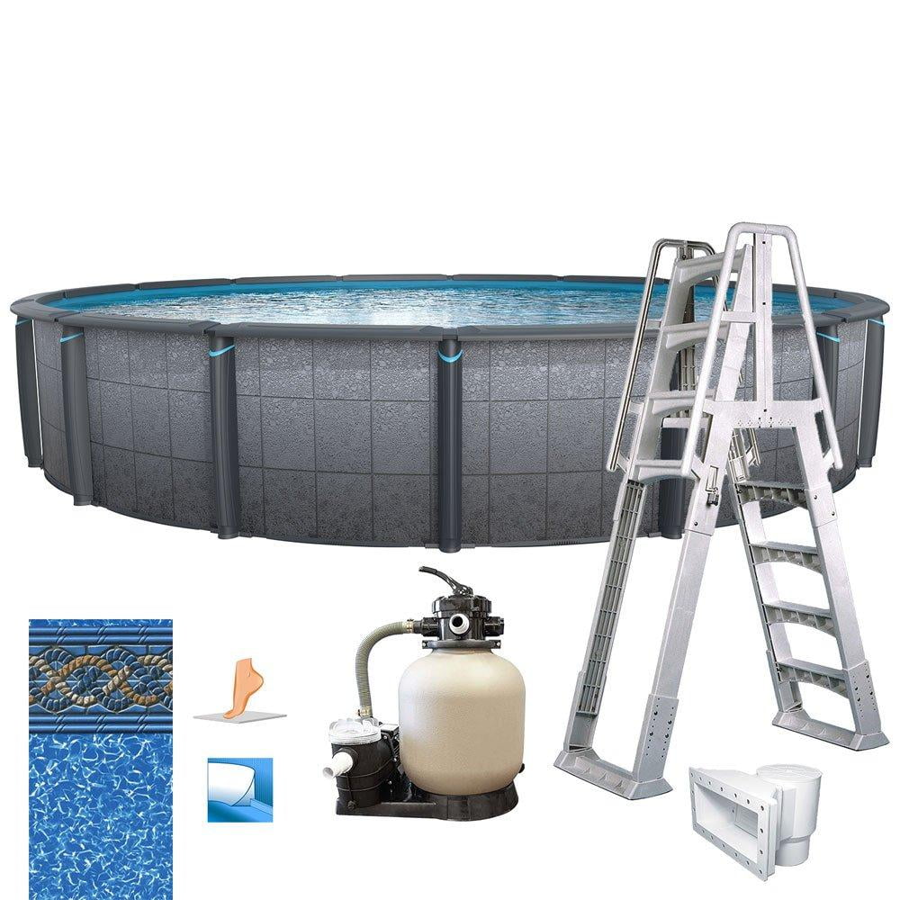In The Swim 18' Round Above Ground Swimming Pool - Edge Package ...