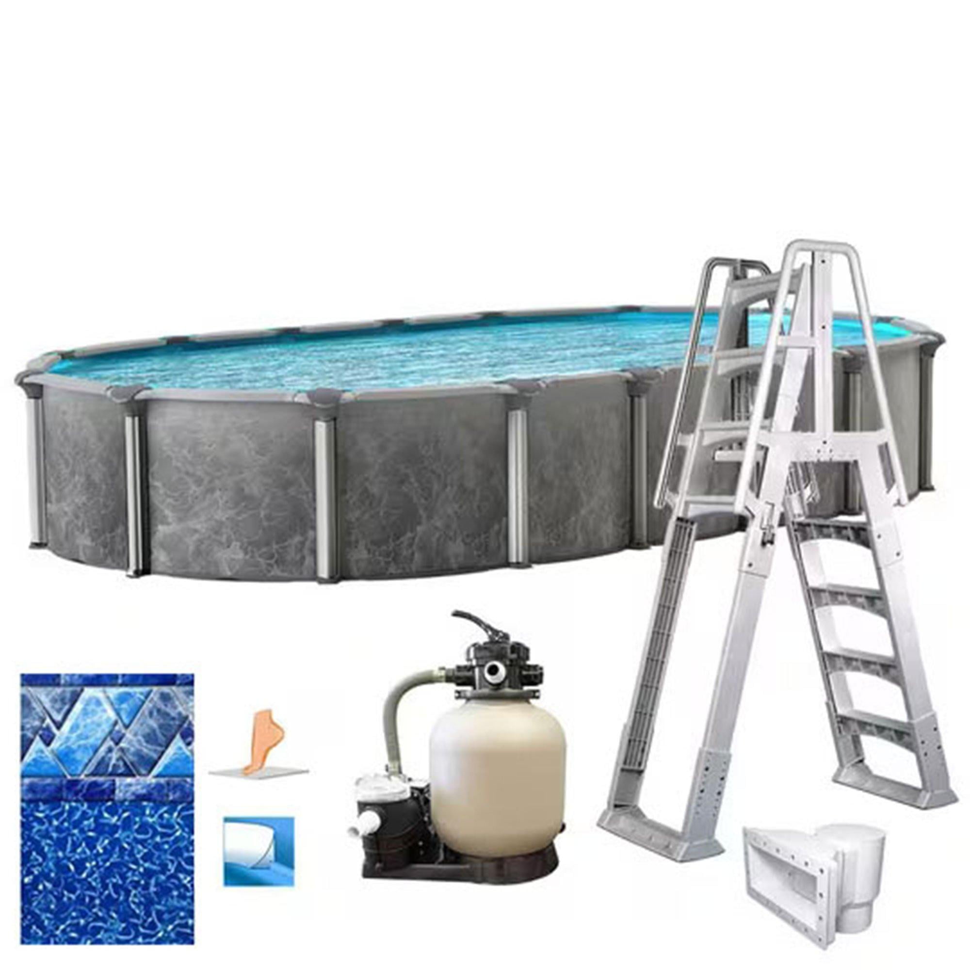 In The Swim 18' x 33' Oval Above Ground Swimming Pool - Emotion Package ...