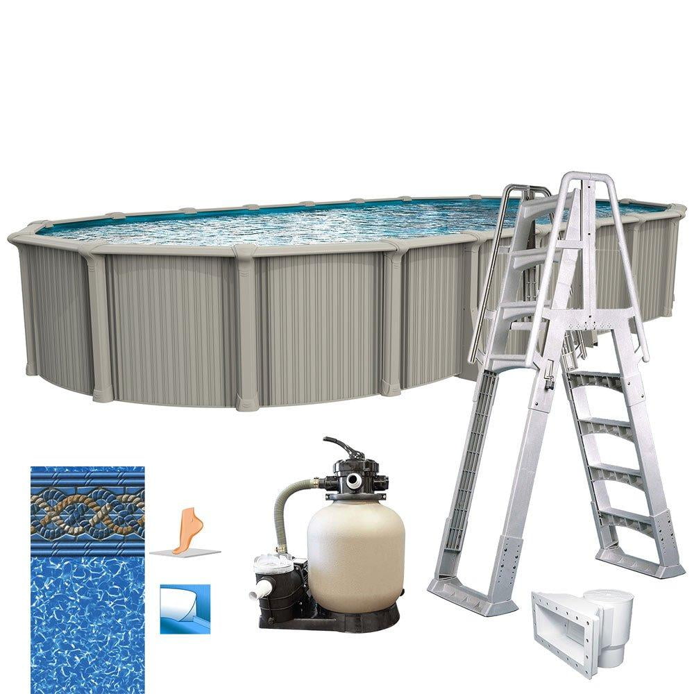 In The Swim 18' x 33' Oval Above Ground Swimming Pool - Excursion ...
