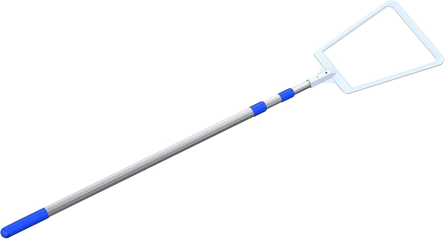 In The Swim 4 Foot - 10 Foot Telescopic Pole with Leaf Rake Net WS005 ...