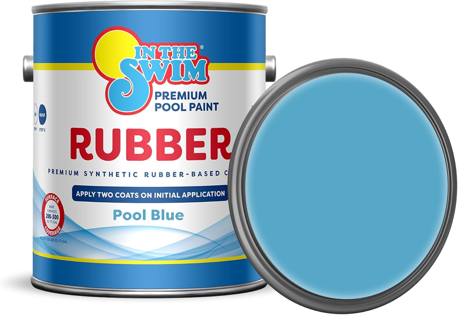 In The Swim Synthetic Rubber-Base Pool Paint - Pool Blue 1 Gallon (New ...