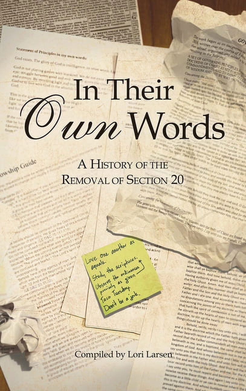 In Their Own Words: A History of the Removal of Section 20, (Hardcover ...