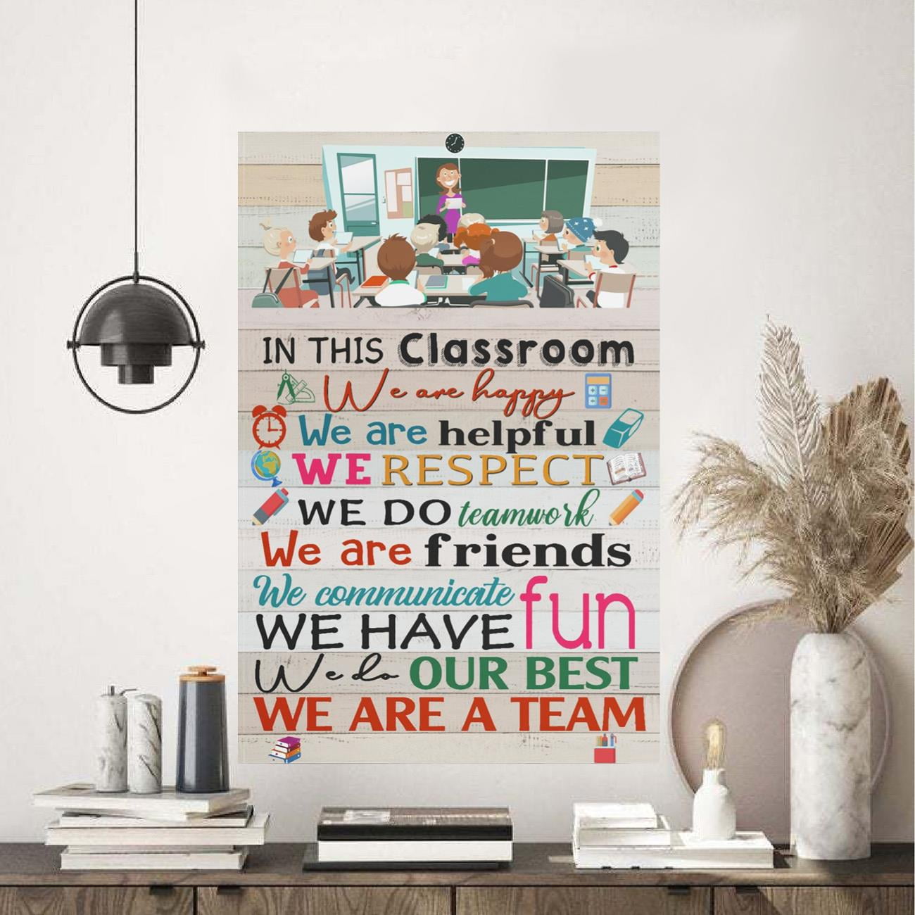 In This Class We Are Happy And We Are A Team Poster 11 x 17 Inch Poster ...
