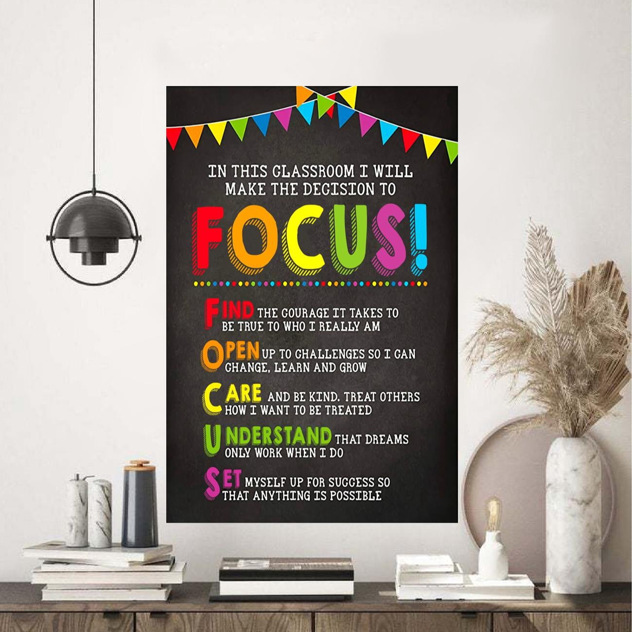 In This Classroom I Will Make The Degision To Focus Poster 11 x 17 Inch ...
