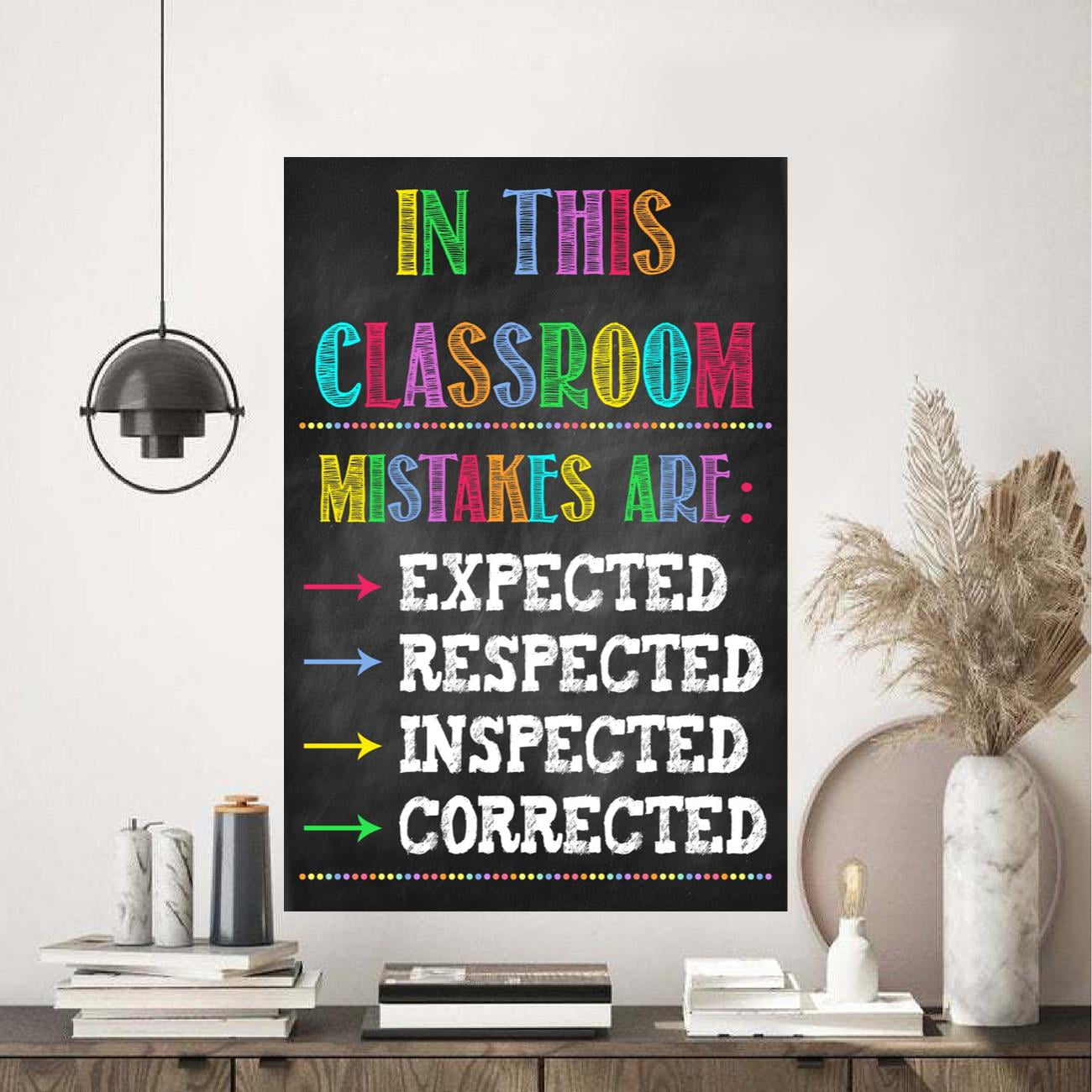 In This Classroom Mistake Are Poster 16 x 24 Inch Poster - Walmart.com