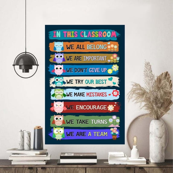 In This Classroom We All Belong Important Give Up Our Best Print Poster ...