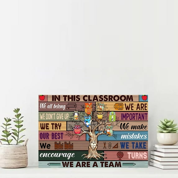 In This Classroom We Are Important And We Are A Team Horizontal Poster ...