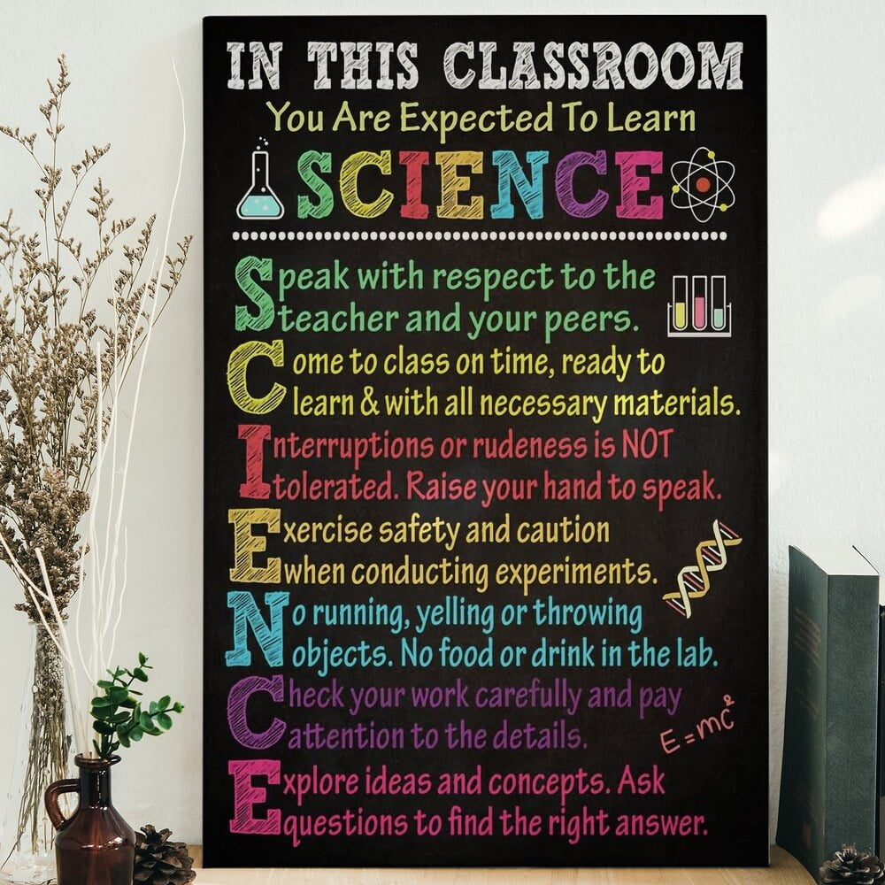 In This Classroom You Are Expected To Learn Science Poster, Science ...