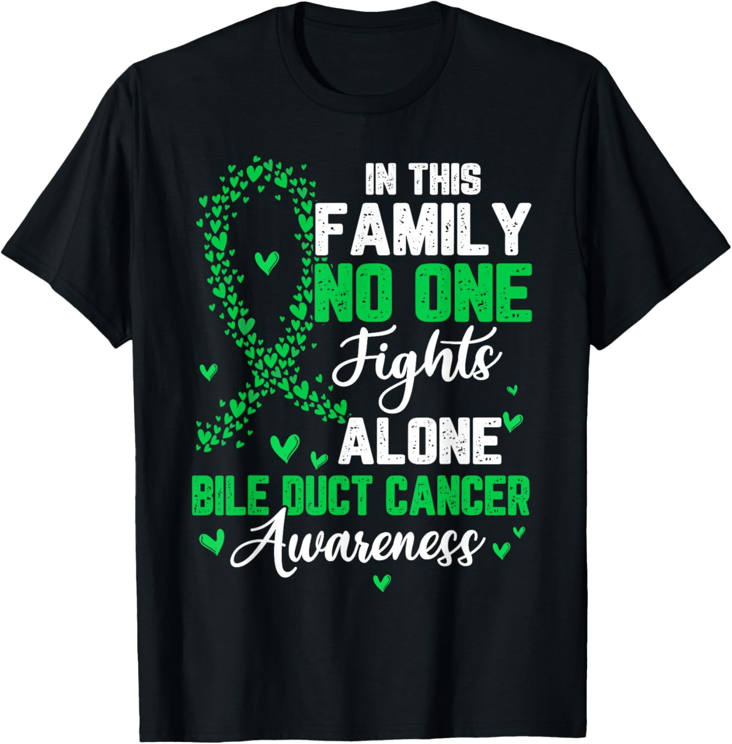In This Family No One Fight Alone Bile Duct Cancer Awareness T-Shirt ...