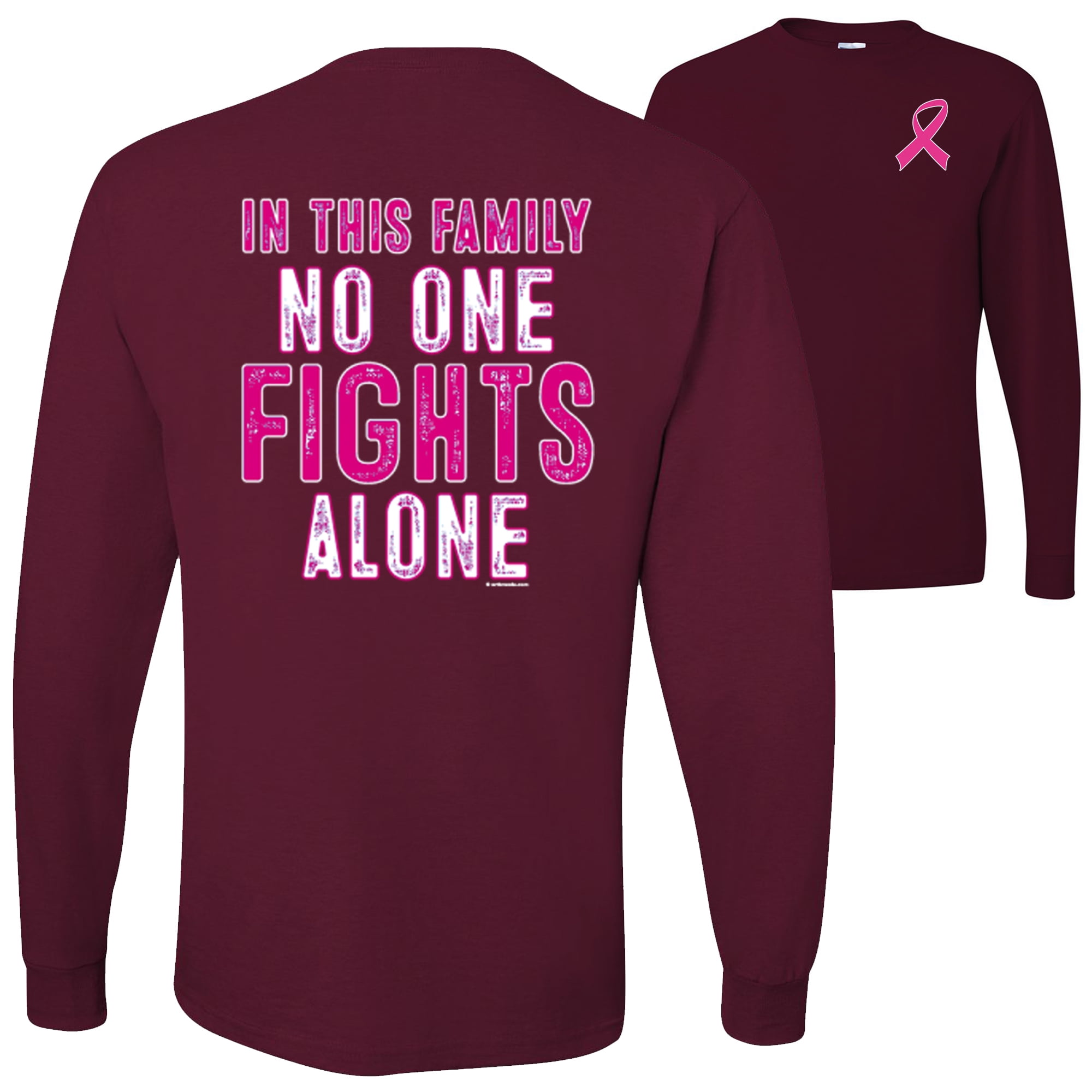 In This Family No One Fights Alone Breast Cancer Awareness FRONT&BACK ...
