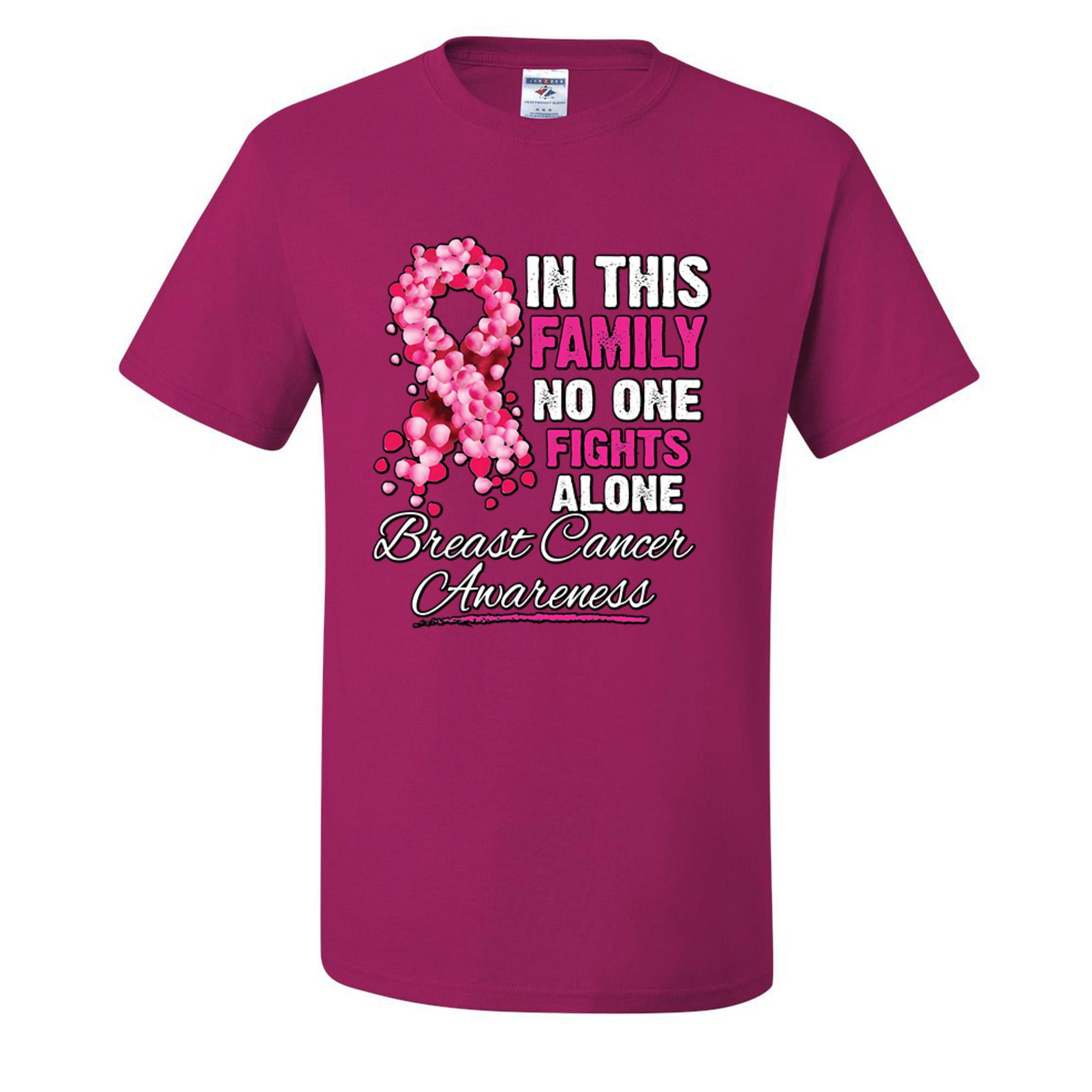 In This Family No One Fights Alone Breast Cancer Awareness Pink Ribbon ...
