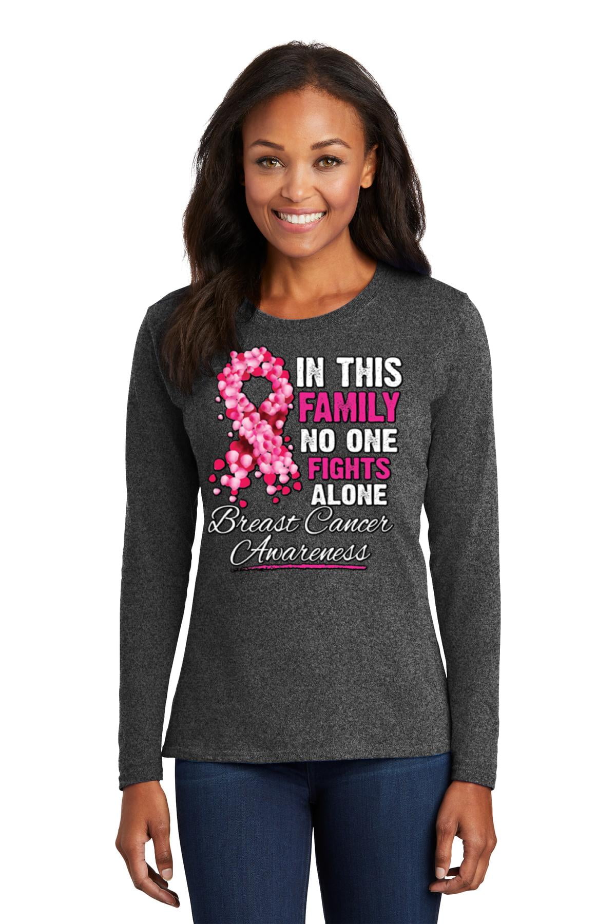 In This Family No One Fights Alone Breast Cancer Awareness Pink Ribbon ...