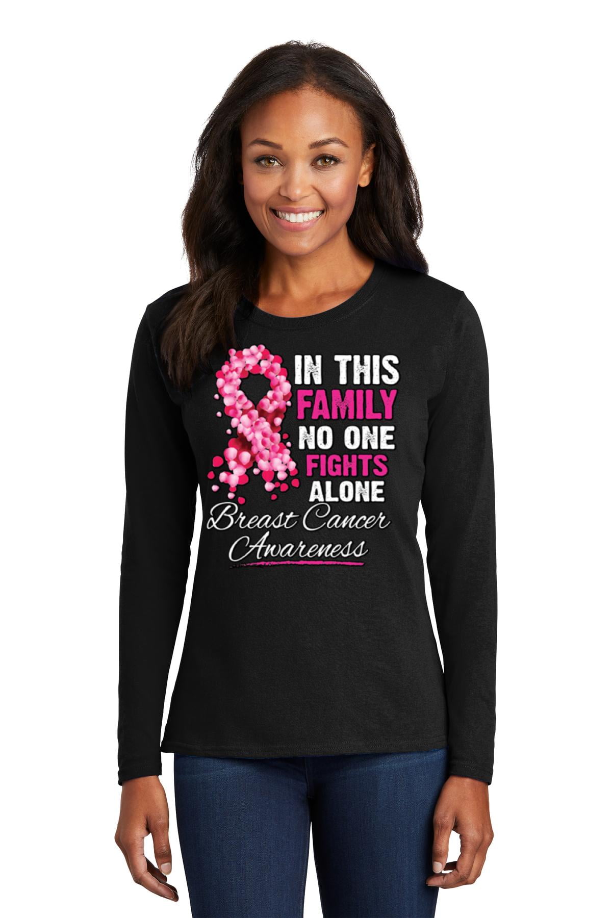 In This Family No One Fights Alone Breast Cancer Awareness Pink Ribbon ...