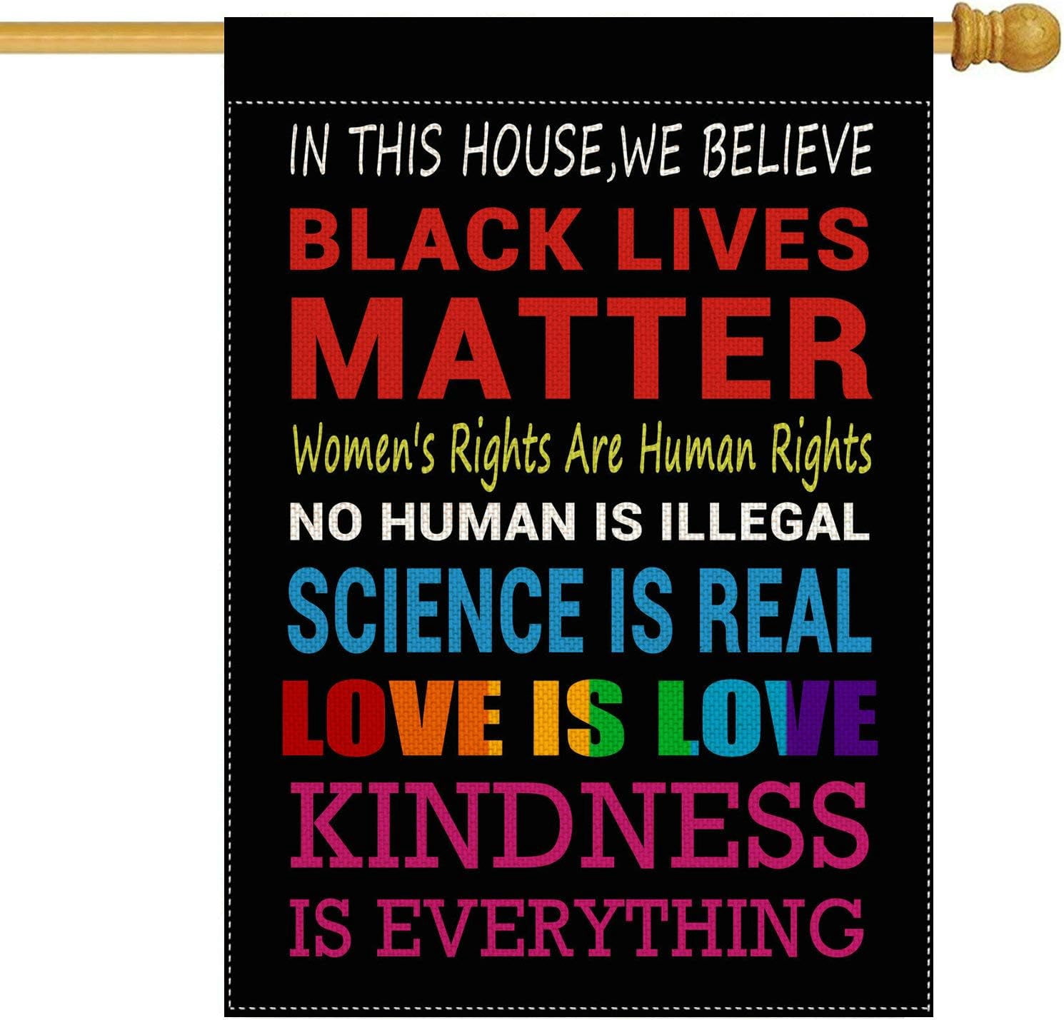 In This House We Believe Black Lives Matter House Double Sided Flag ...