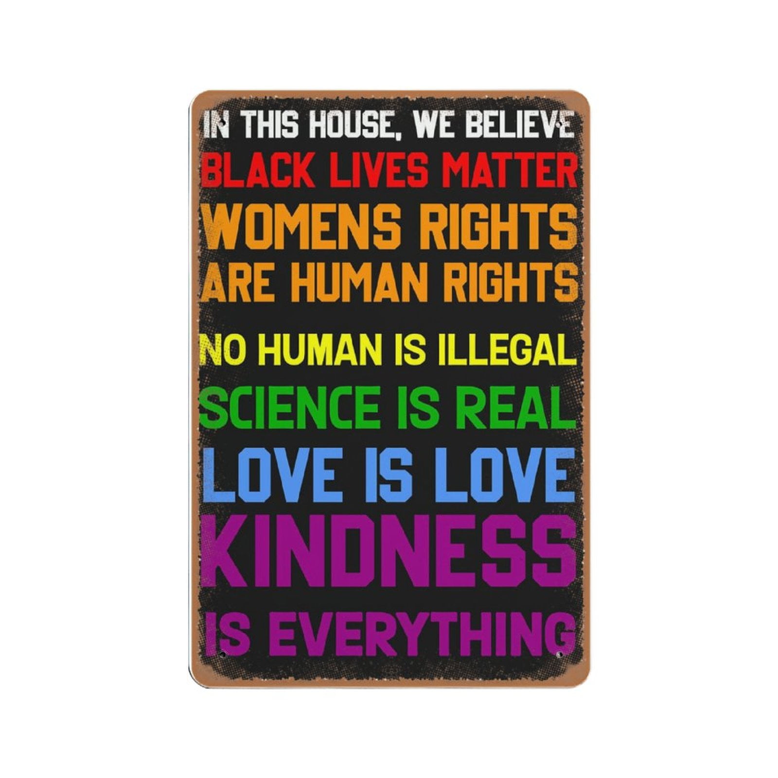 In This House We Believe LGBT tin sign, Art, Rainbow Art tin sign ...