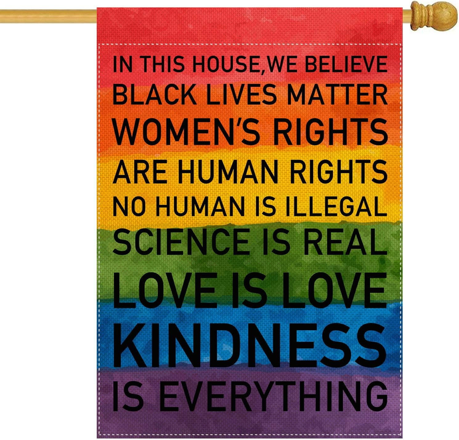 In This House We Believe Rainbow Black Lives Matter Pride Tolerance ...