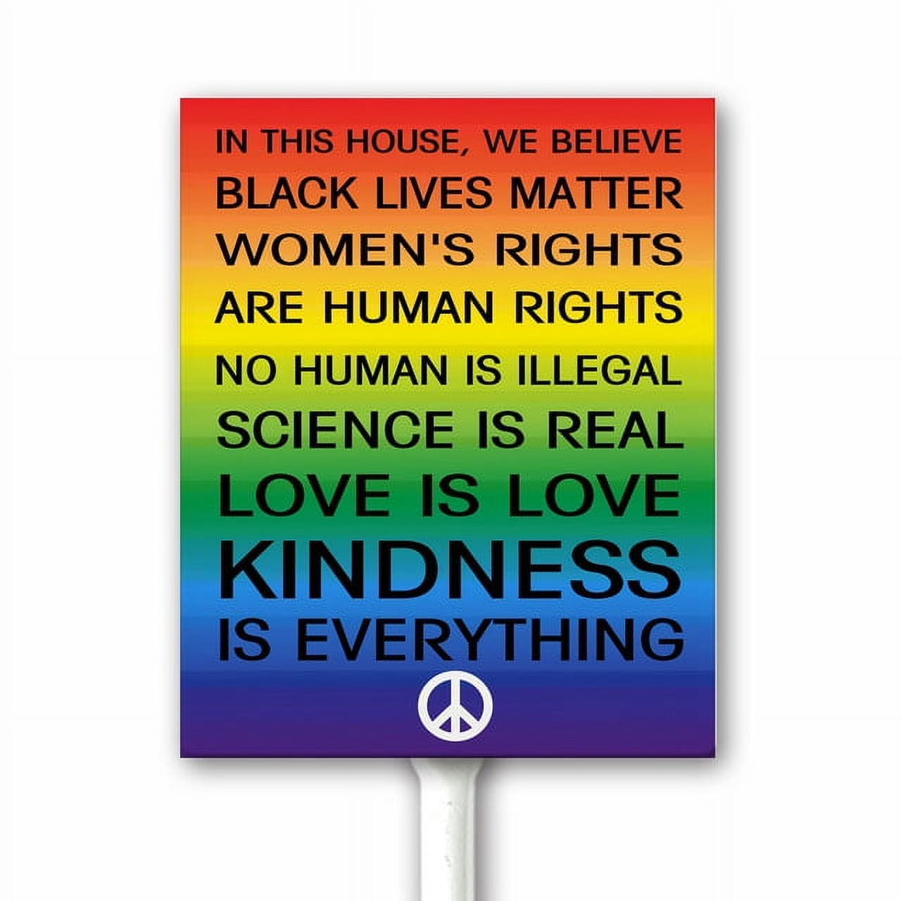 In This House We Believe Sign for Garden Lawn Yard, Rainbow Pride Month ...