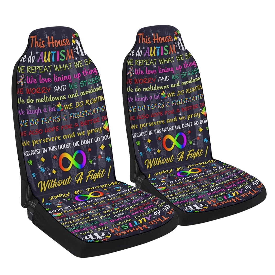 In This House We Do Autism Seat Covers Cars, Car Truck SUV 2 Piec ...