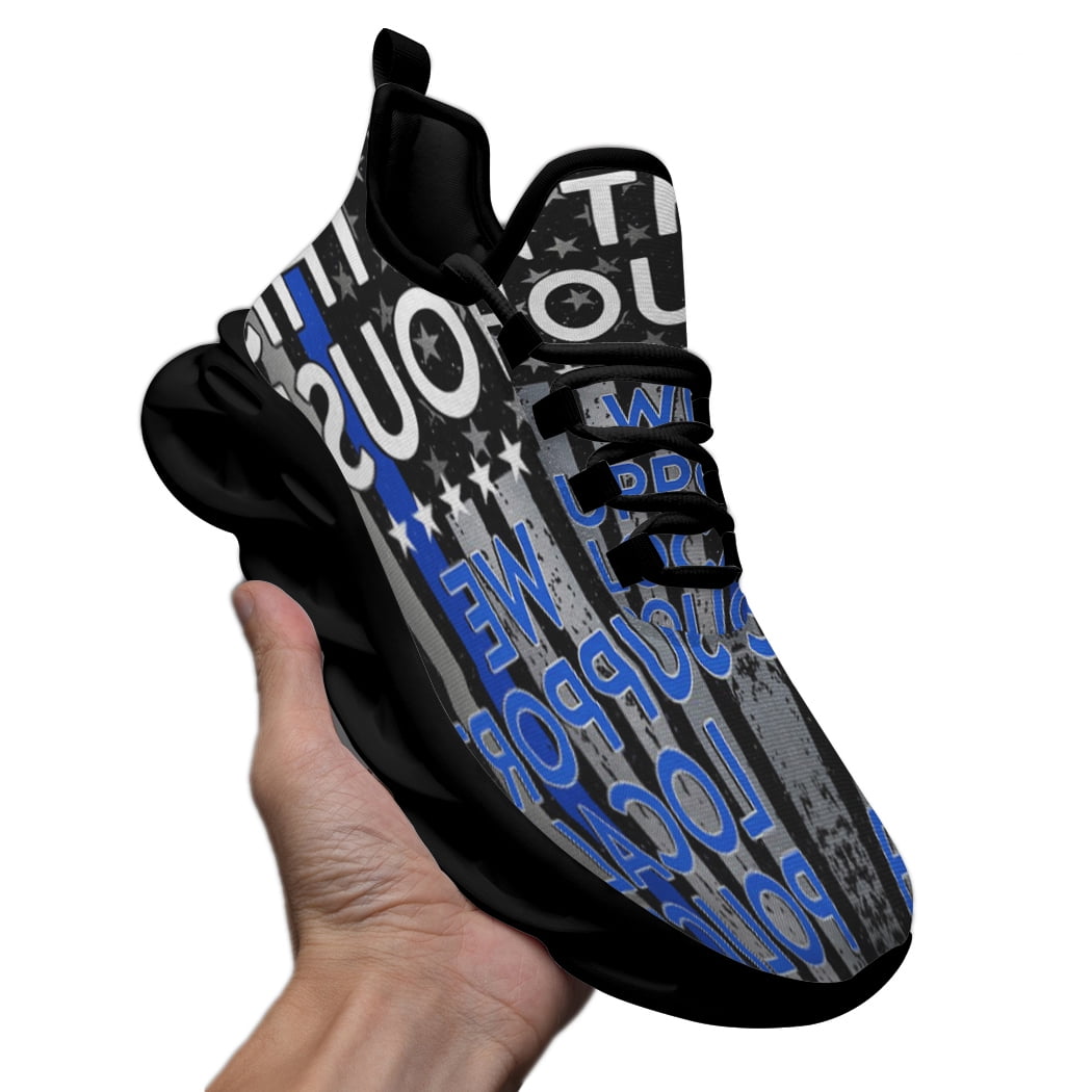 In This House We Support Local Police Shoes Sneakers Black Size 13 ...