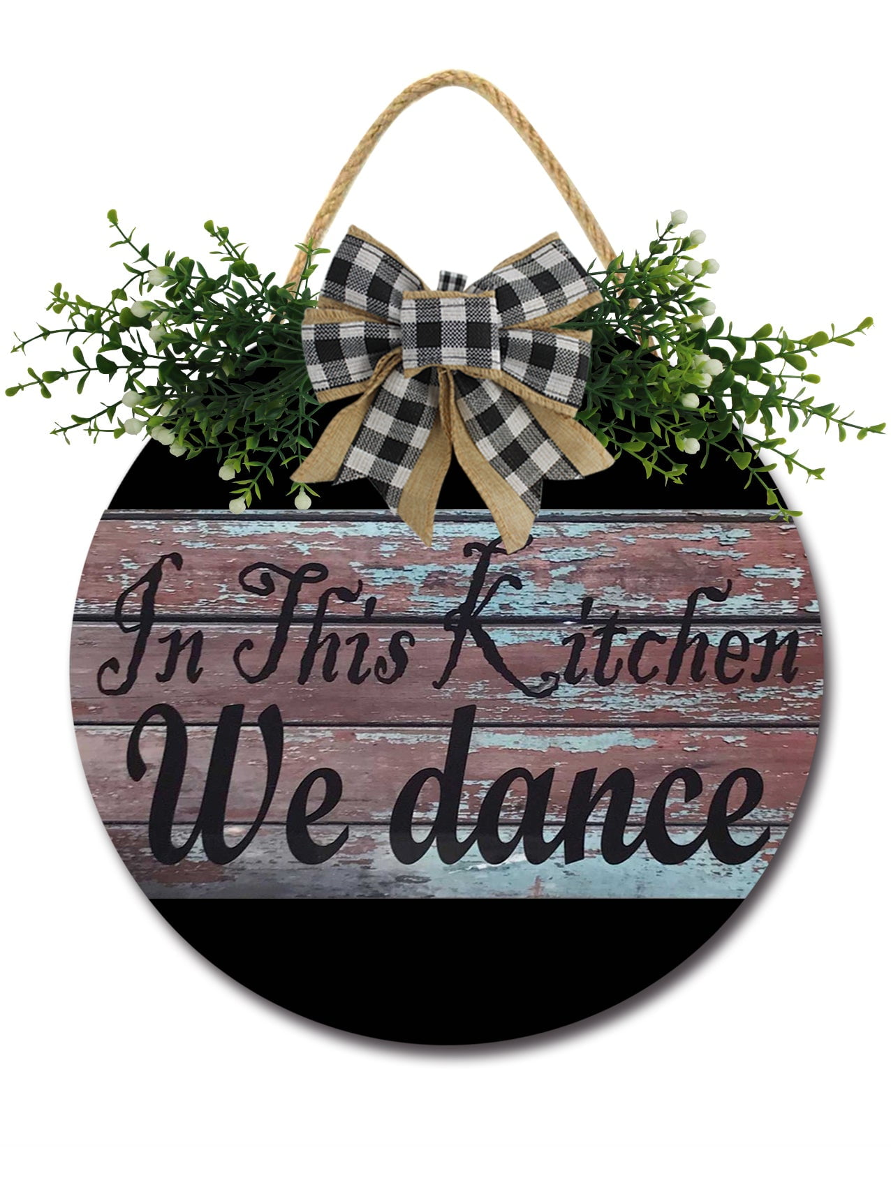 In This Kitchen We Dance Sign Farmhouse Wood Sign Front Porch Decor