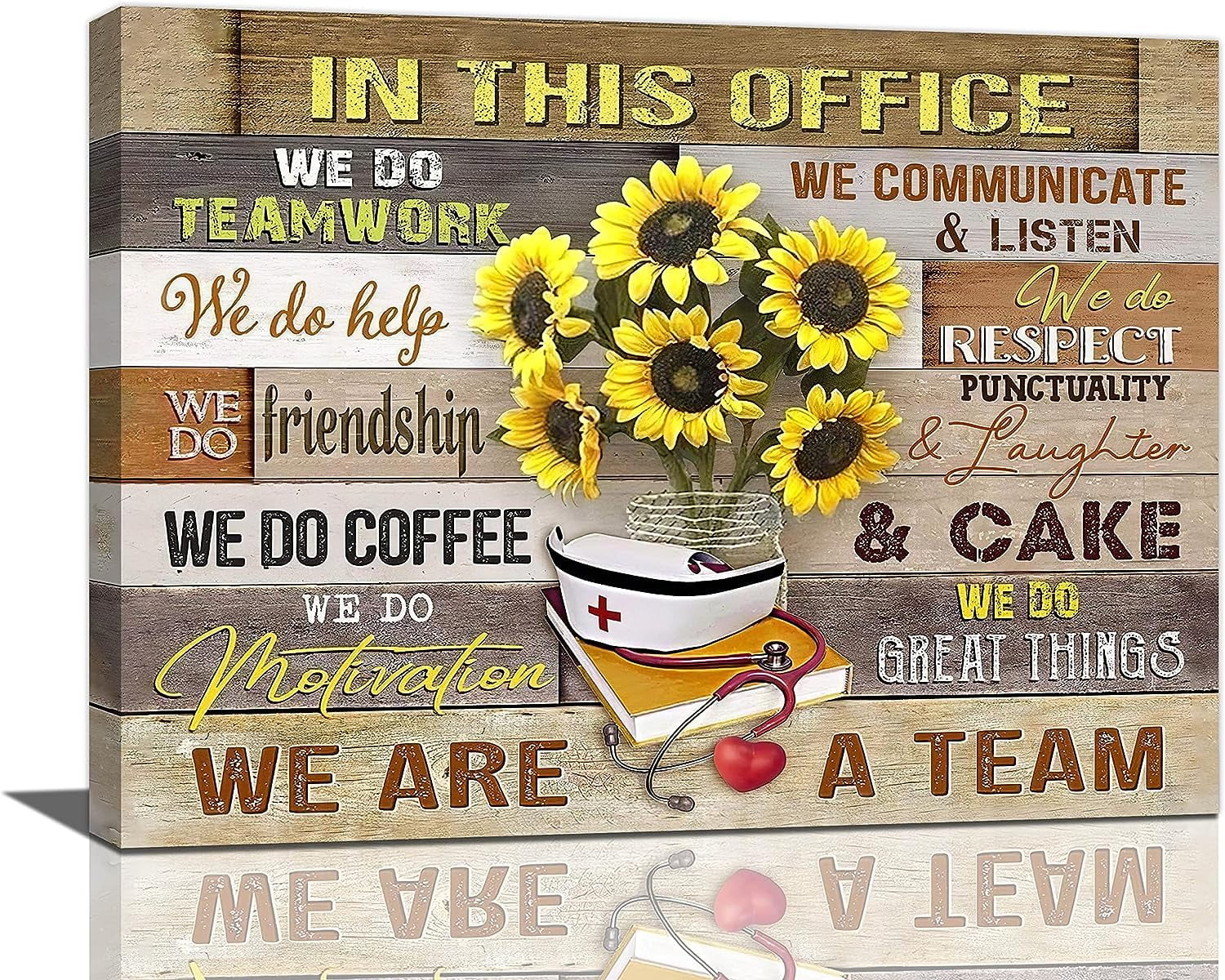 In This Office Nurse Wall Art Inspirational Quotes Therapist Medical ...