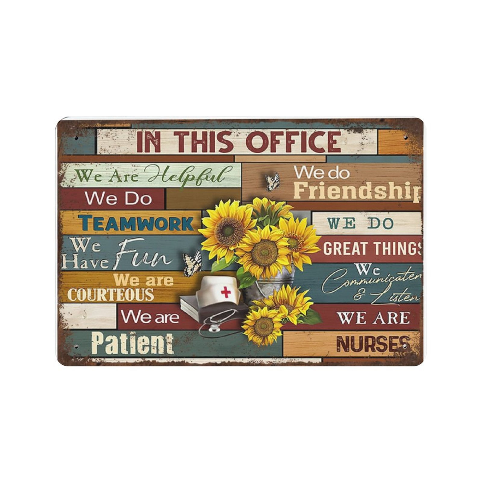 In This Office Nurse We Are Helpful tin sign , Nurse tin sign, Nurse ...