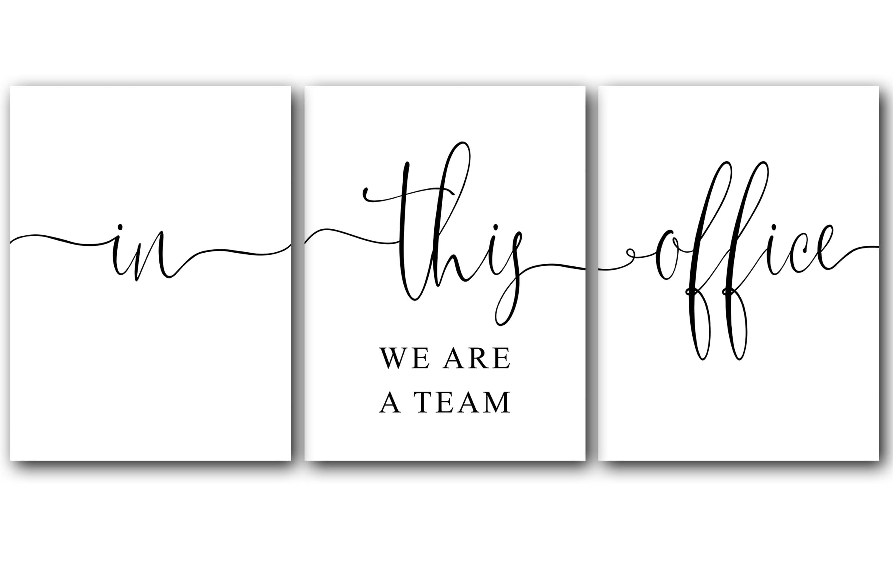 In This Office Set of 3 Posters 18 x 24 Inches Minimalist Art ...