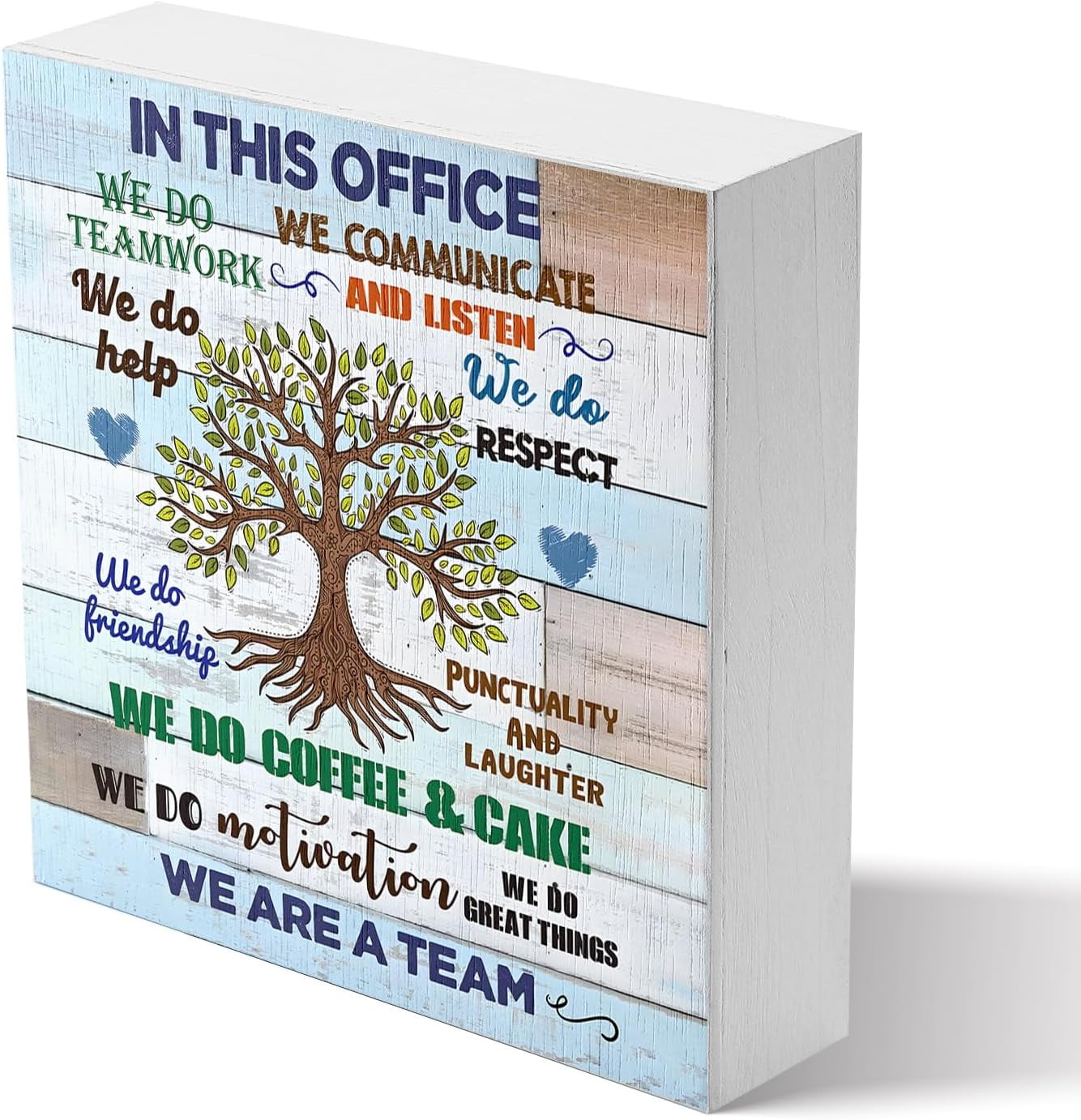 In This Office We Do Teamwork Motivational Quotes Wall Art Wooden Box ...