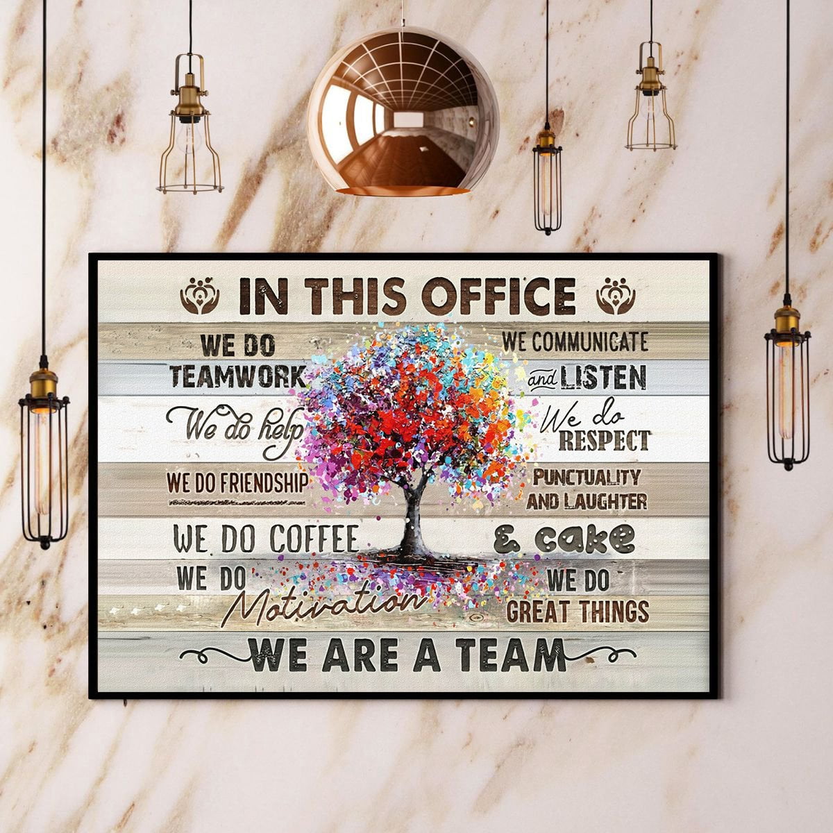 In This Office We Do Teamwork We Are A Team Poster No Frame Matte Wall ...