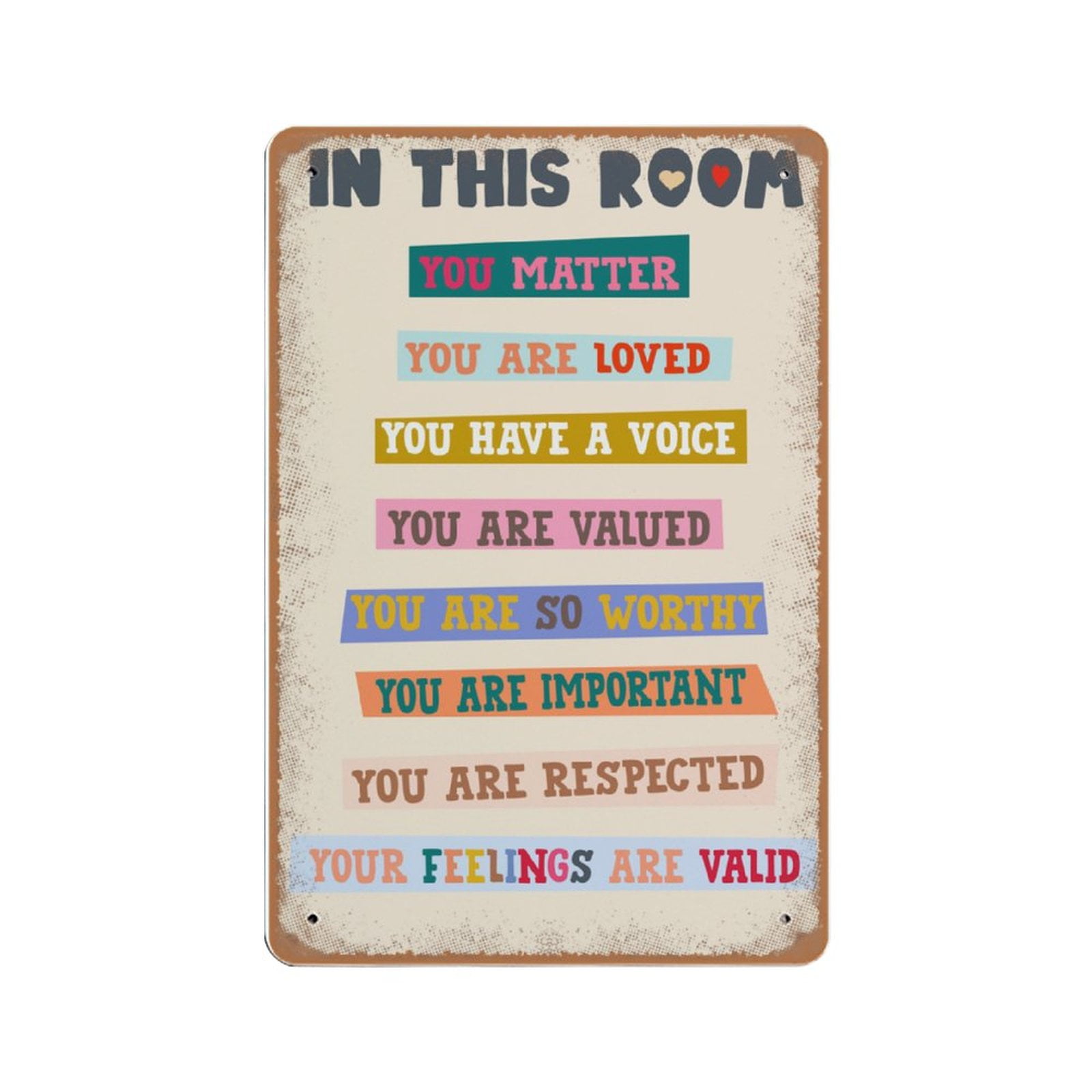 In This Room Teacher tin sign, Classroom Rainbow, Diversity Rainbow tin ...